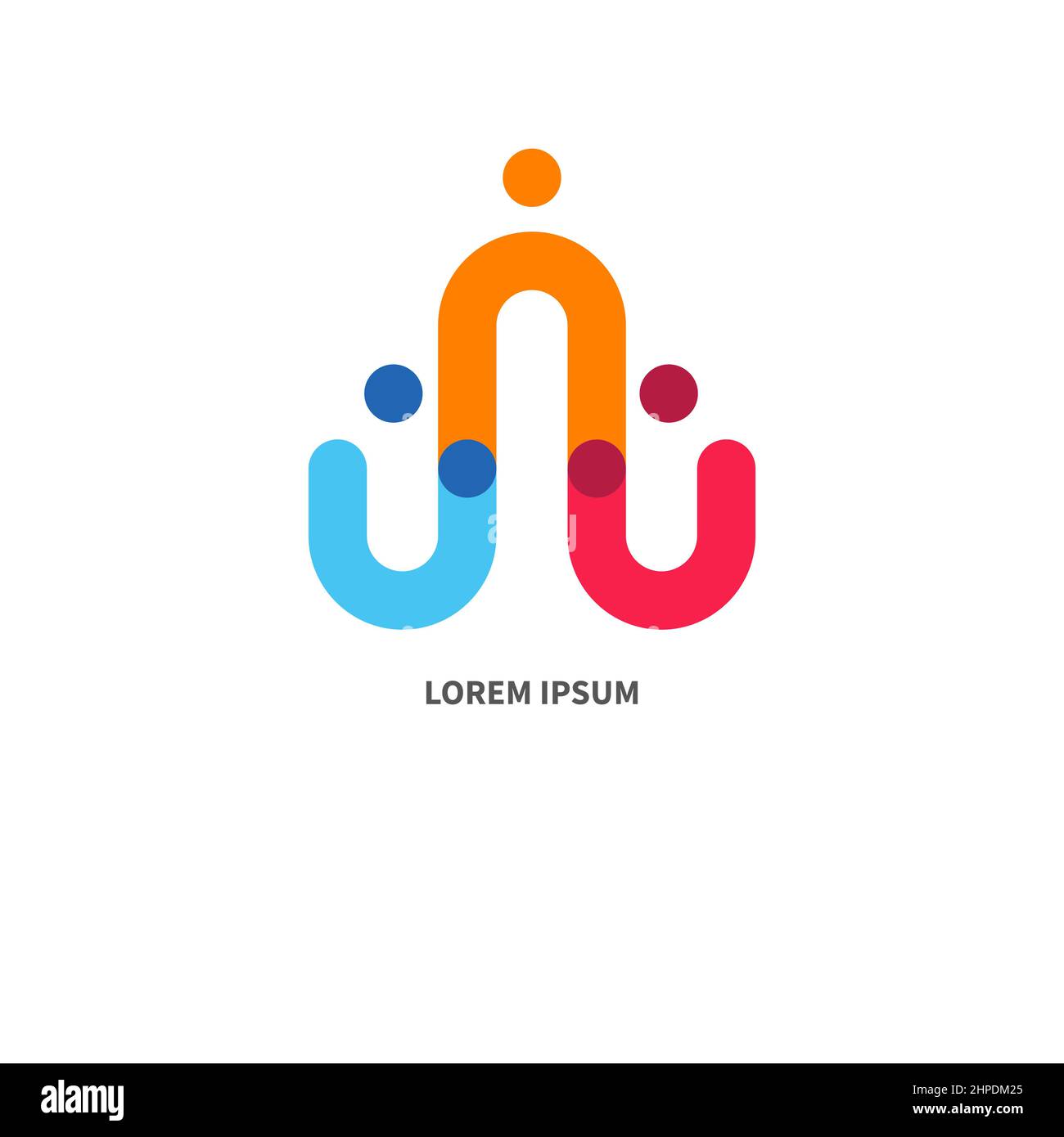 People logo. Linked human icon. Teamwork, family concept. Vector ...