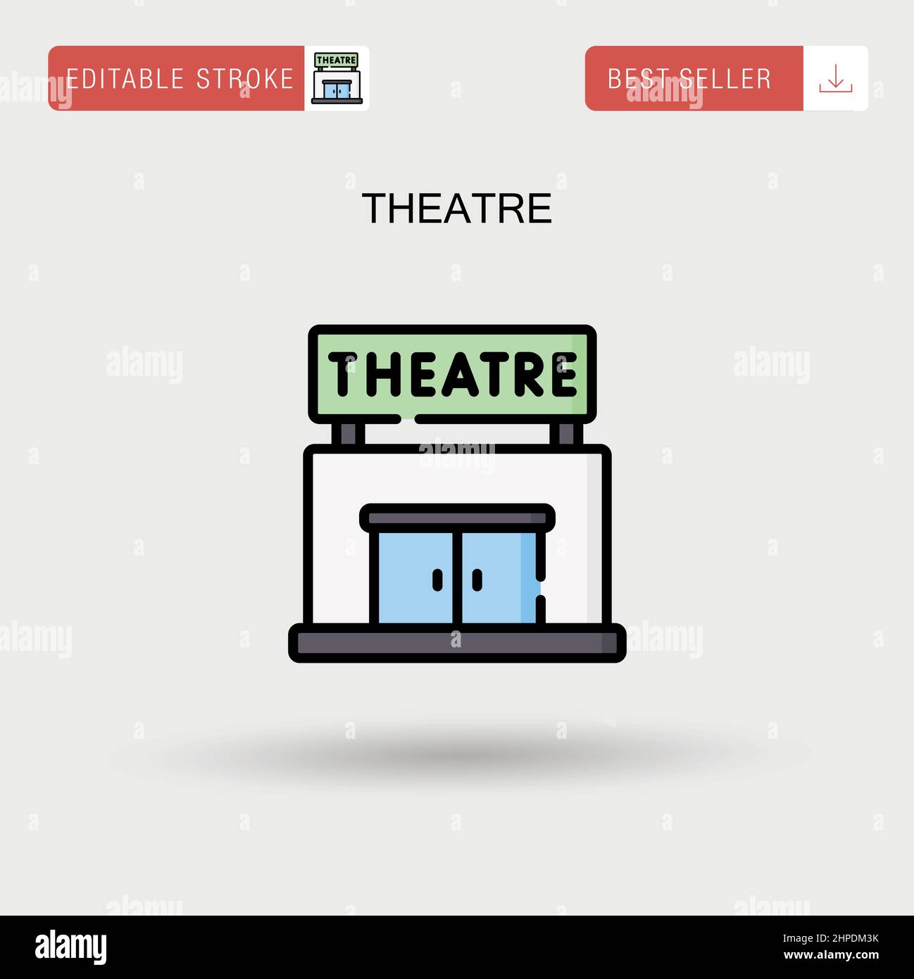 Theatre Simple vector icon Stock Vector Image & Art - Alamy