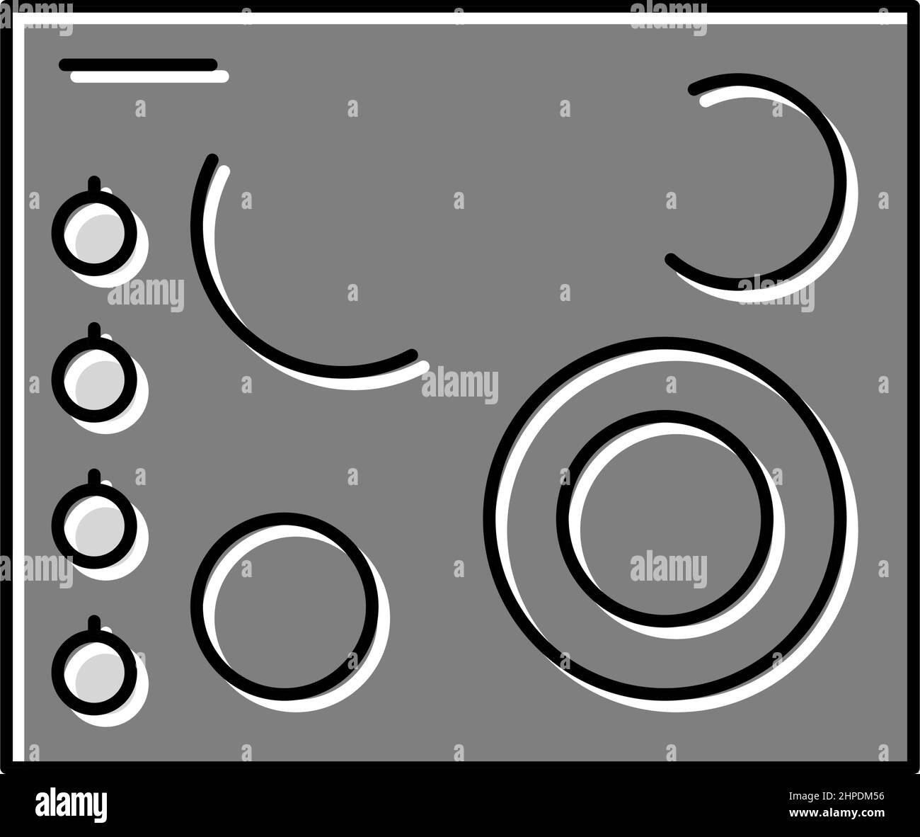 electric cooktop color icon vector illustration Stock Vector Image ...