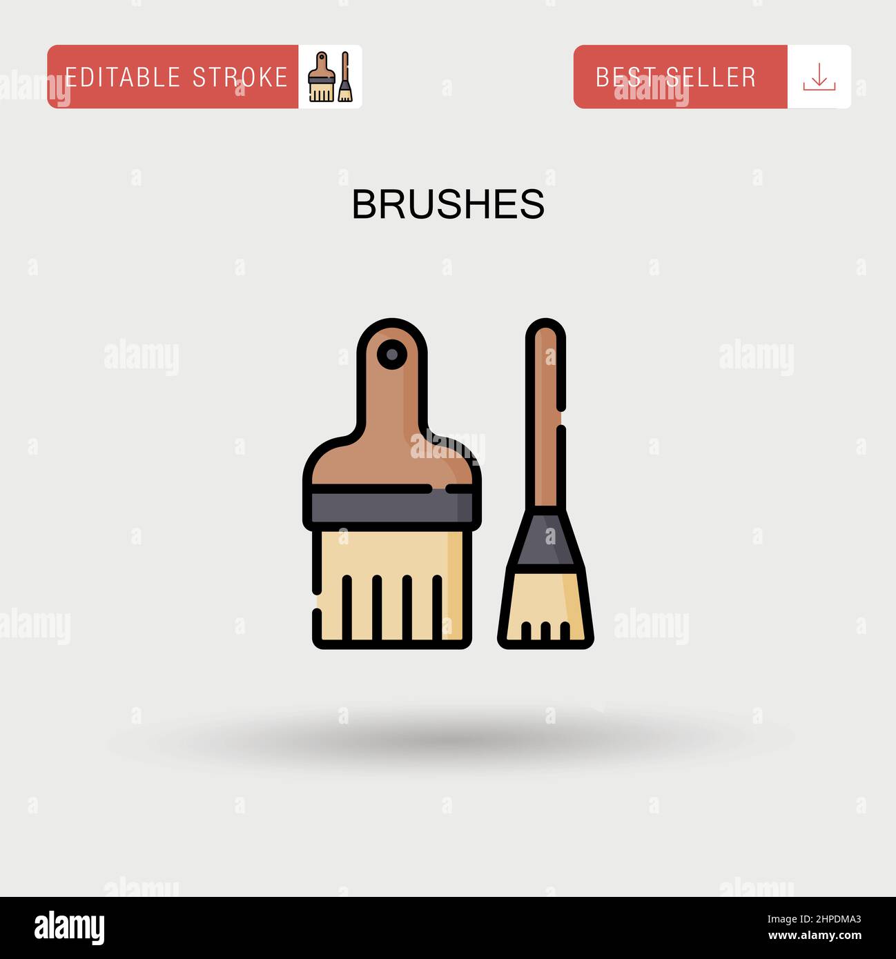 Box of paint brushes Stock Vector Images - Alamy