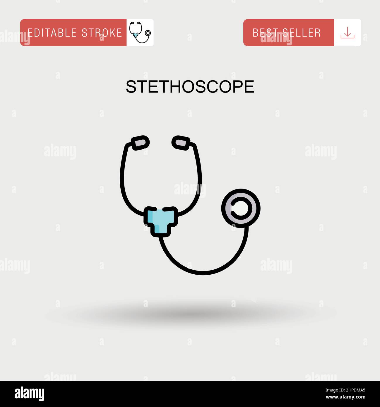 Stethoscope Simple vector icon Stock Vector Image & Art - Alamy