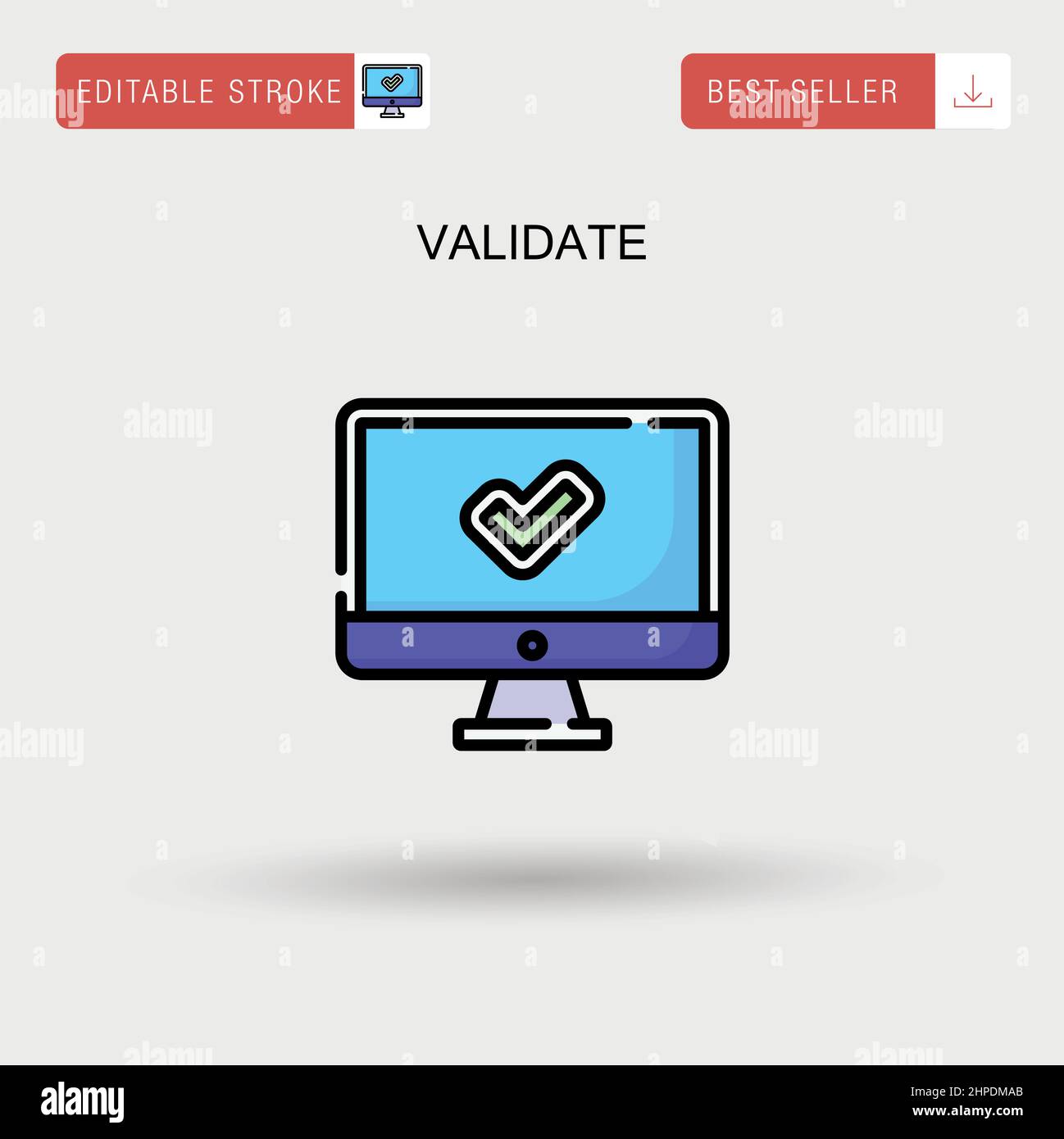 Validate Simple vector icon Stock Vector Image & Art - Alamy