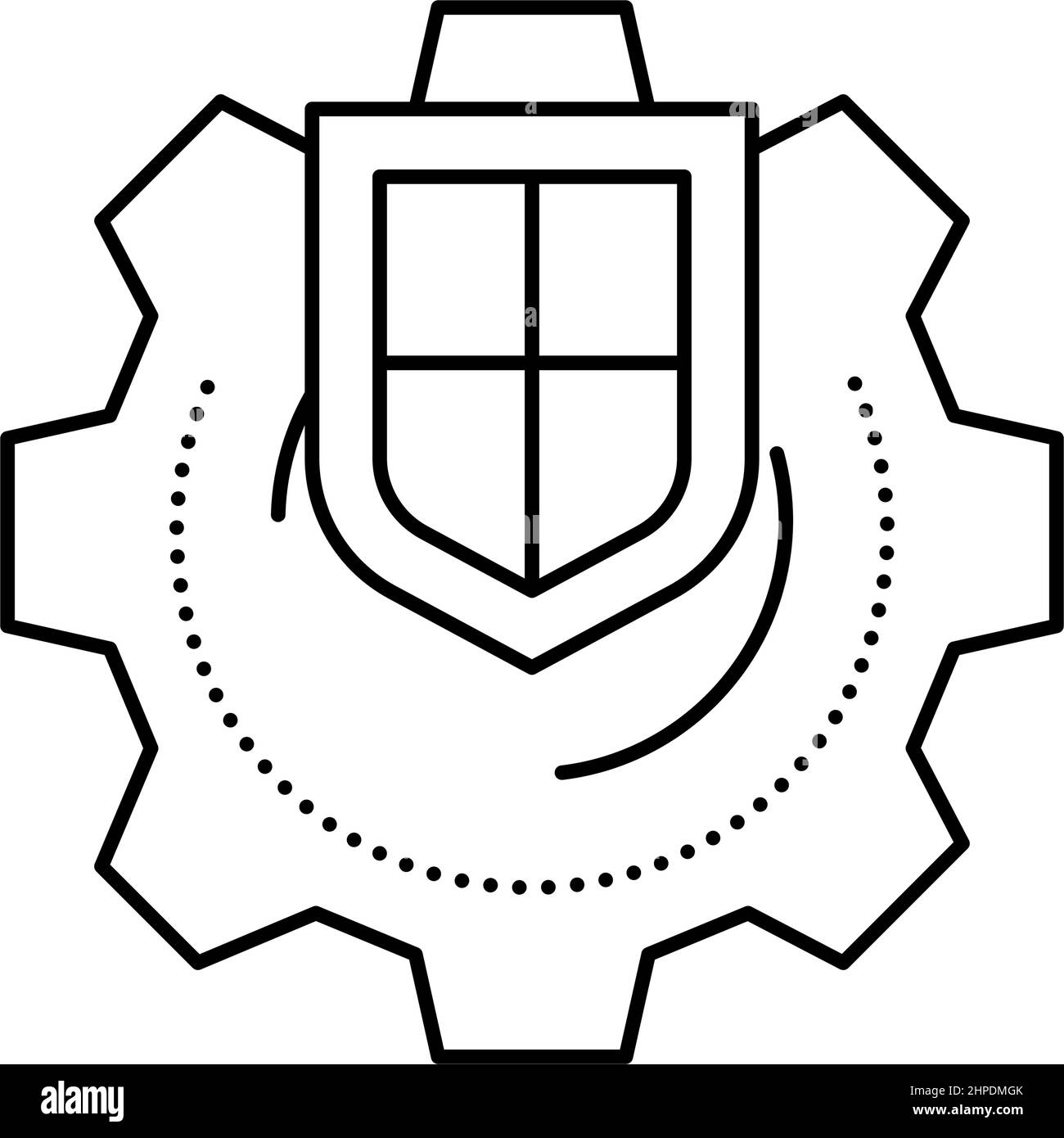 mechanism protection line icon vector illustration Stock Vector Image ...