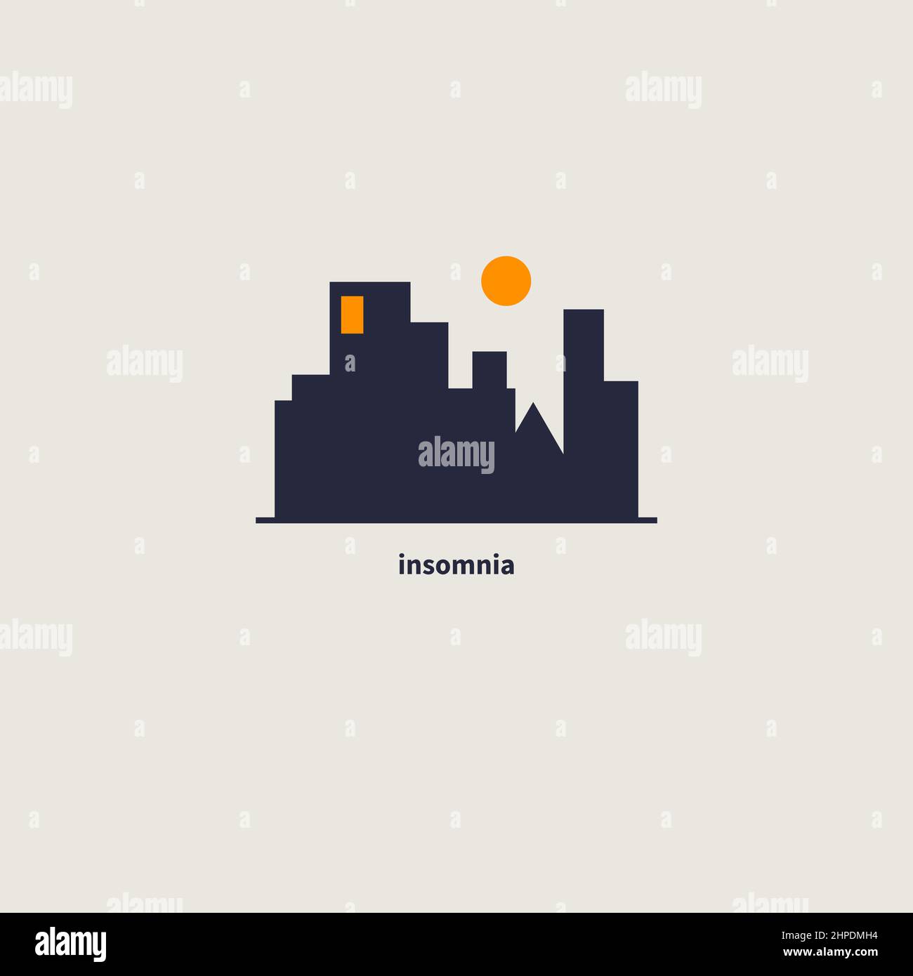 Insomnia logo hi-res stock photography and images - Alamy