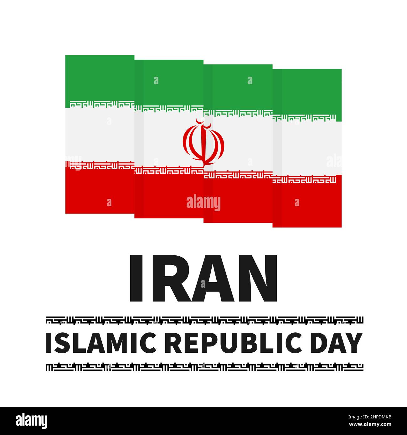 Iran Islamic Republic Day typography poster with flag. Iranian National ...