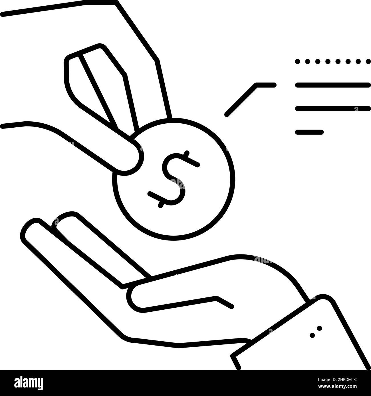 money lend line icon vector isolated illustration Stock Vector Image ...