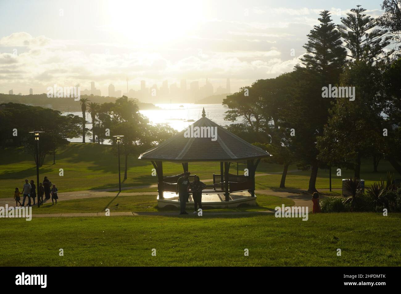 Robertson Park Rotunda with a View of Sydney’s Skyline in late ...