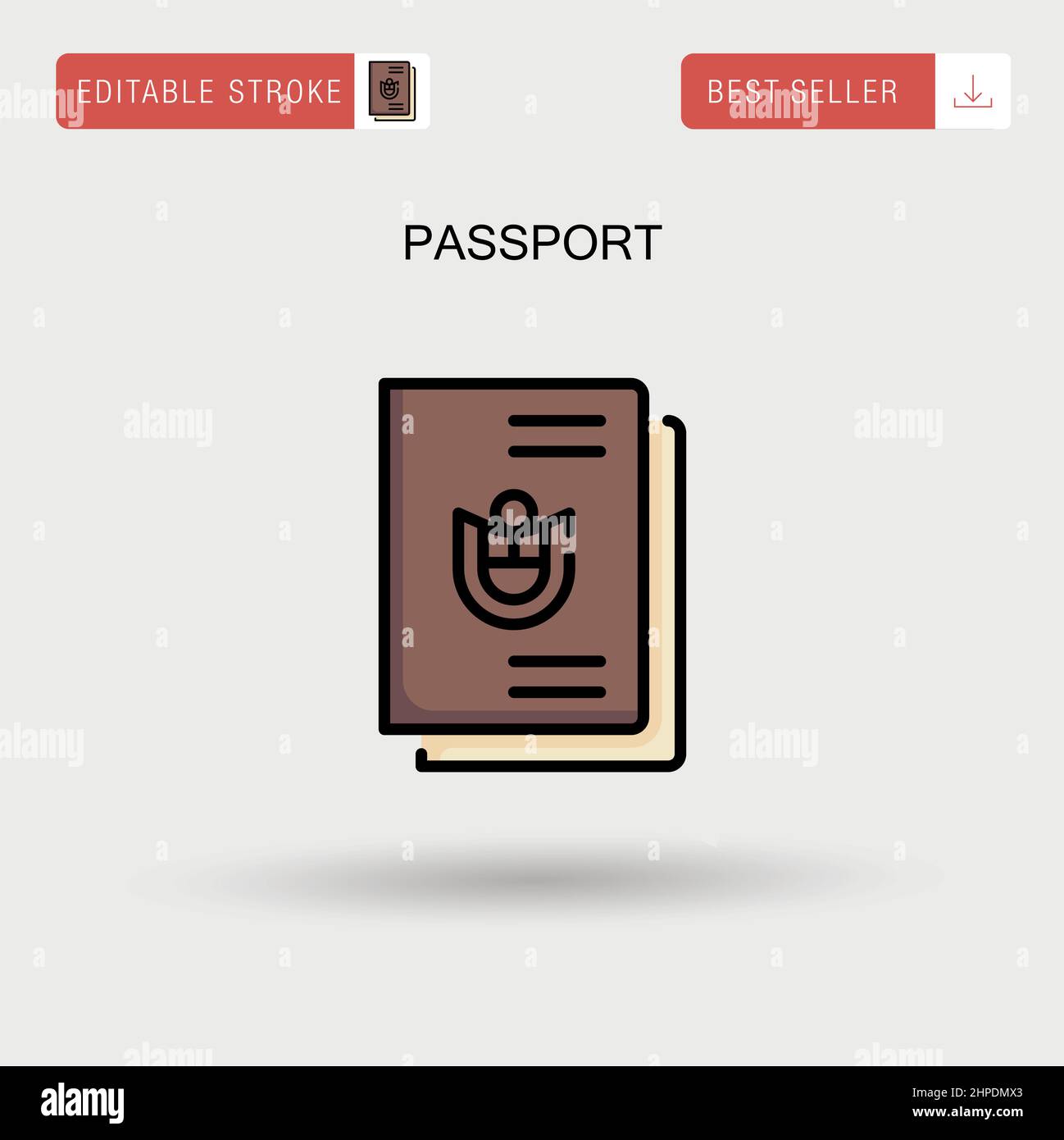 Passport control icon simple hi-res stock photography and images - Alamy