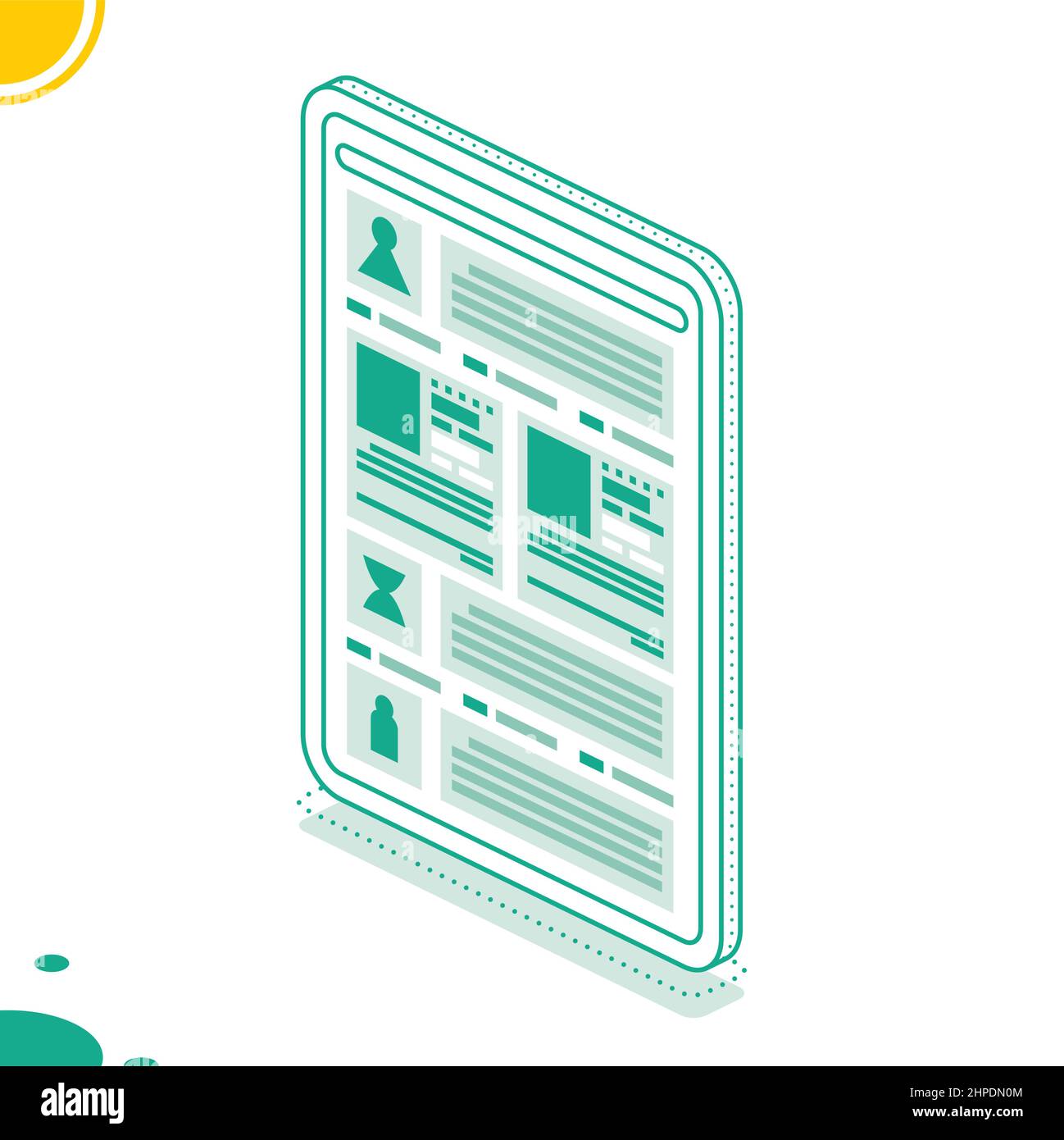 Tablet PC. Vector Illustration. Isometric Modern Digital Device ...