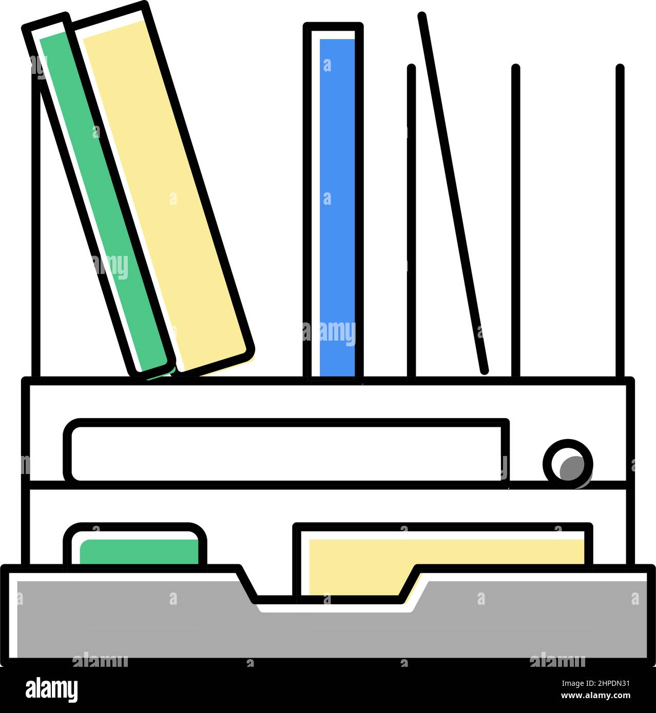 desk organizer color icon vector illustration Stock Vector Image & Art ...