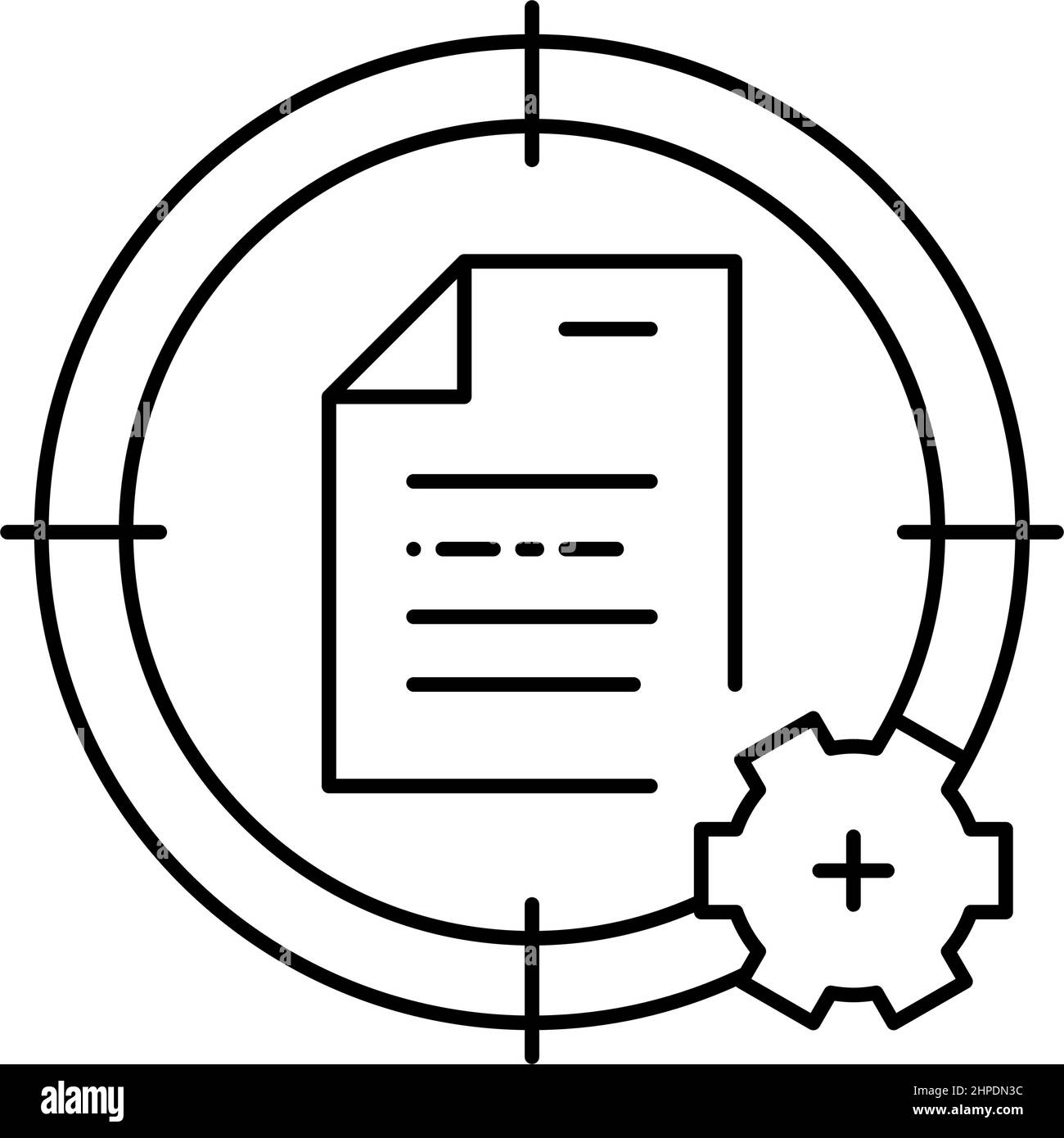 target system file line icon vector illustration Stock Vector Image ...