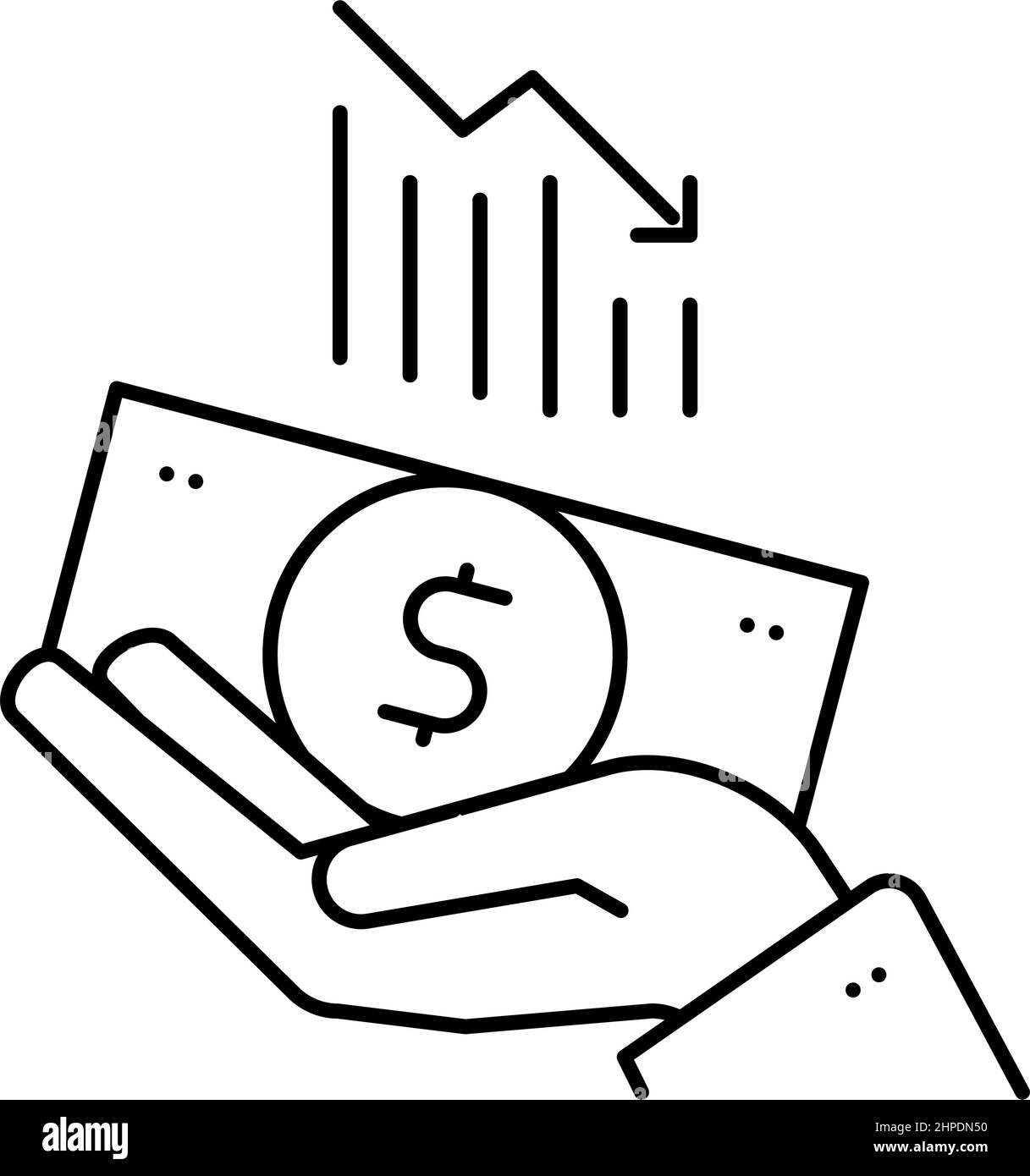 finance problem line icon vector illustration Stock Vector Image & Art ...