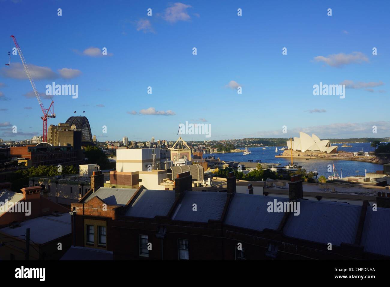 Evening View across Rooftops towards Sydney Harbour Stock Photo - Alamy