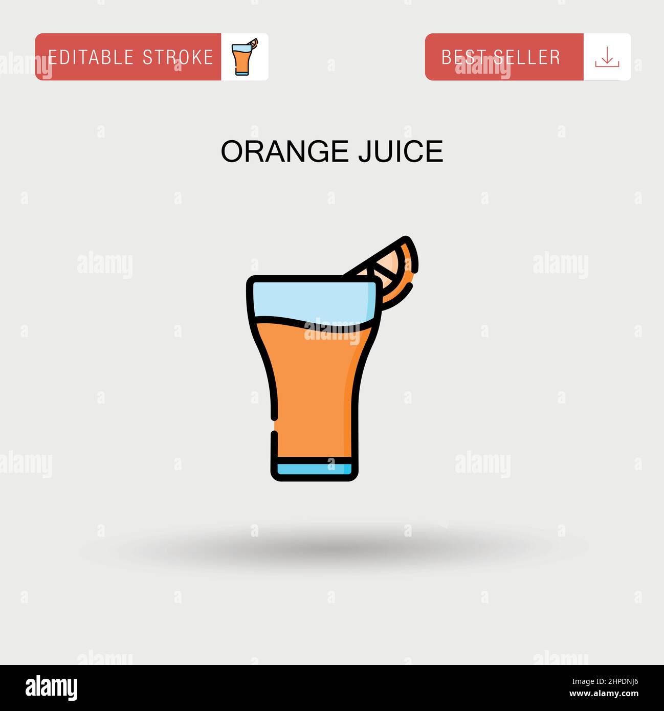 Orange fruit slice glass Stock Vector Images - Alamy