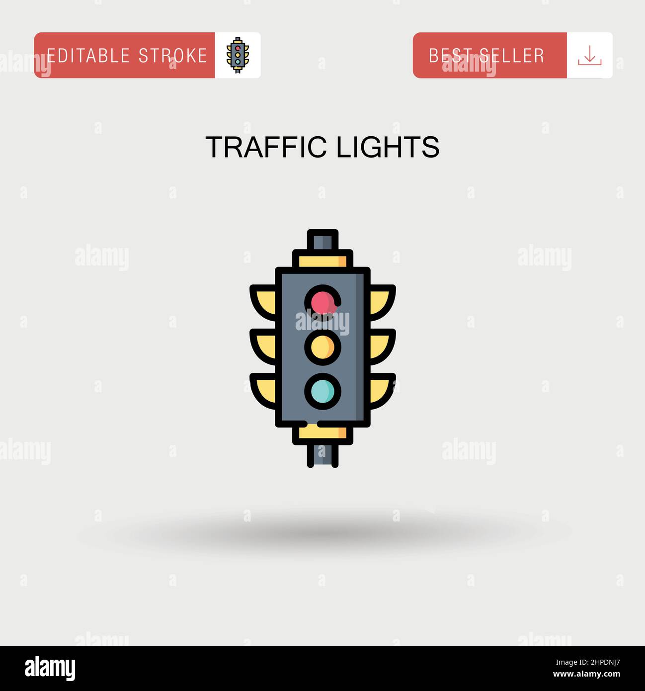 Traffic lights icon red yellow hi-res stock photography and images - Alamy
