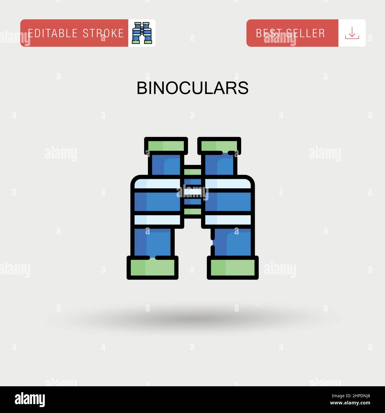 Binoculars Simple vector icon Stock Vector Image & Art - Alamy