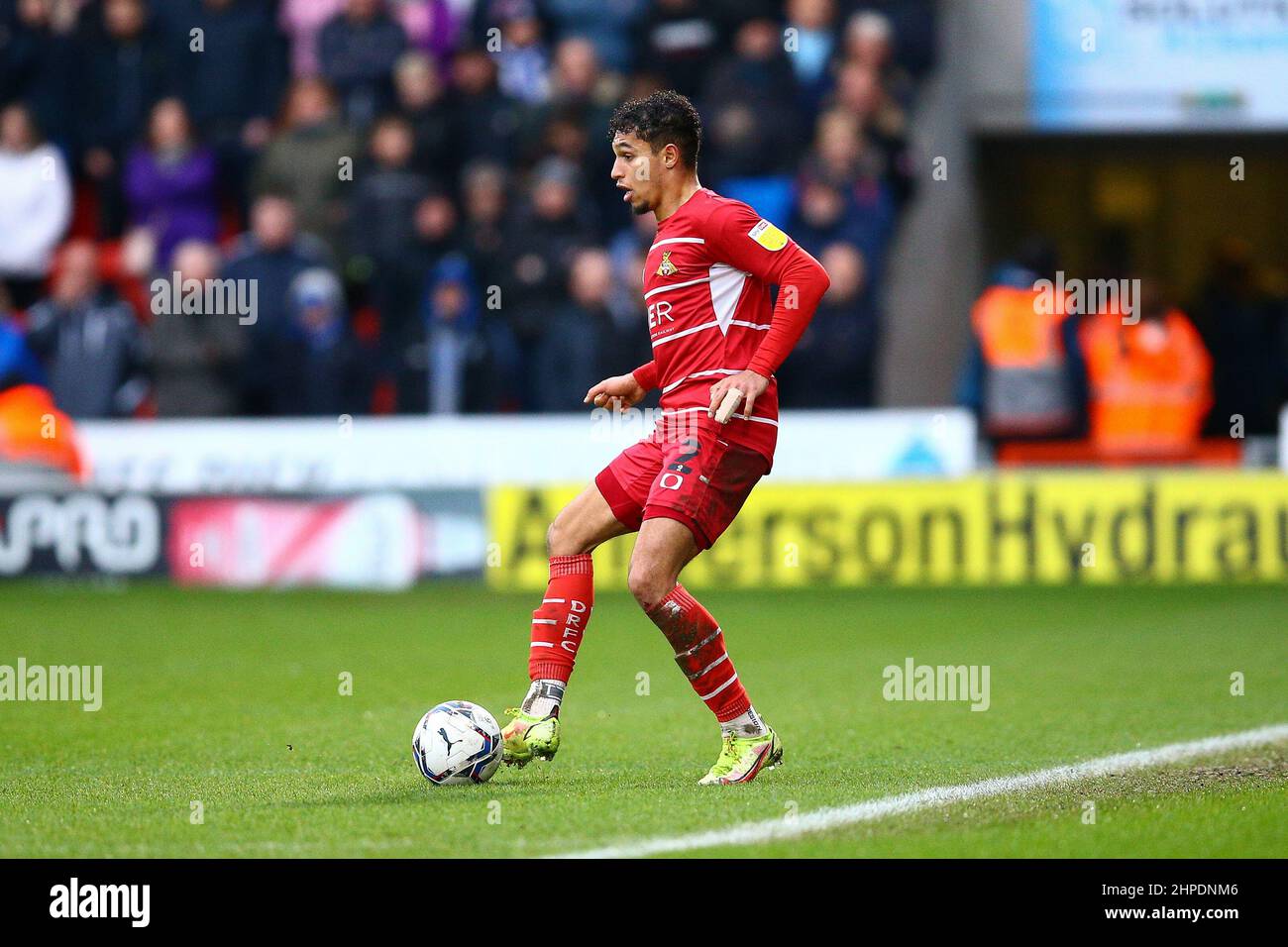 Eco-Power Stadium Doncaster, England - 19th February 2022 Kyle Knoyle ...