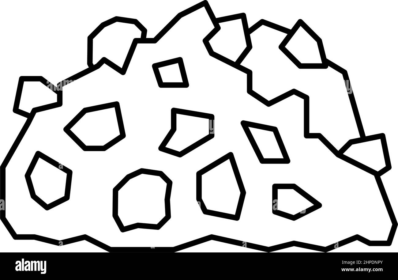 gravel stone line icon vector illustration Stock Vector Image & Art - Alamy