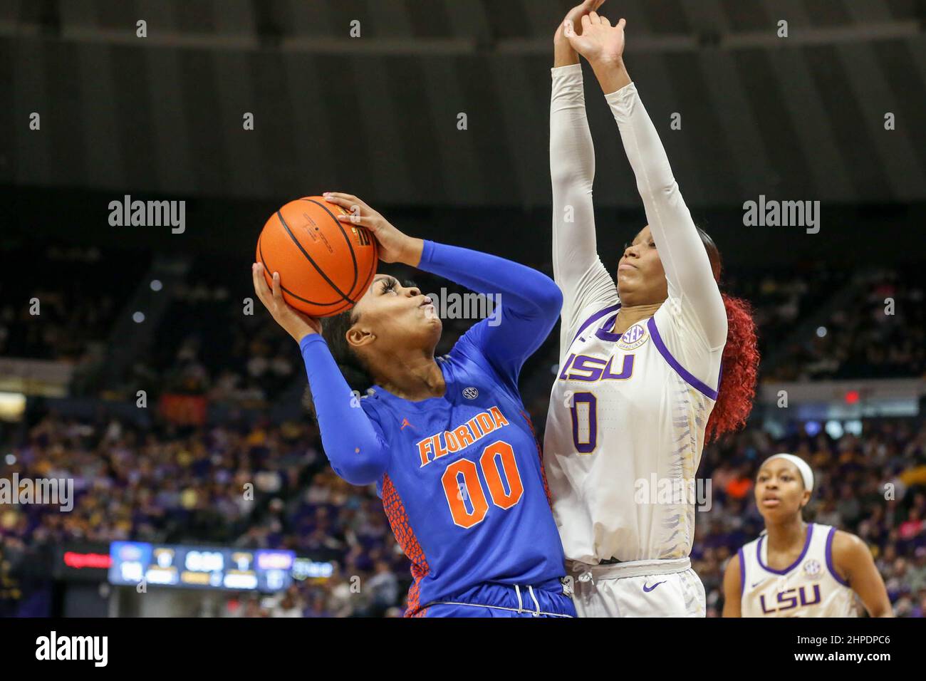 Baton Rouge, LA, USA. 20th Feb, 2022. Florida's Taliyah Wyche (00 ...