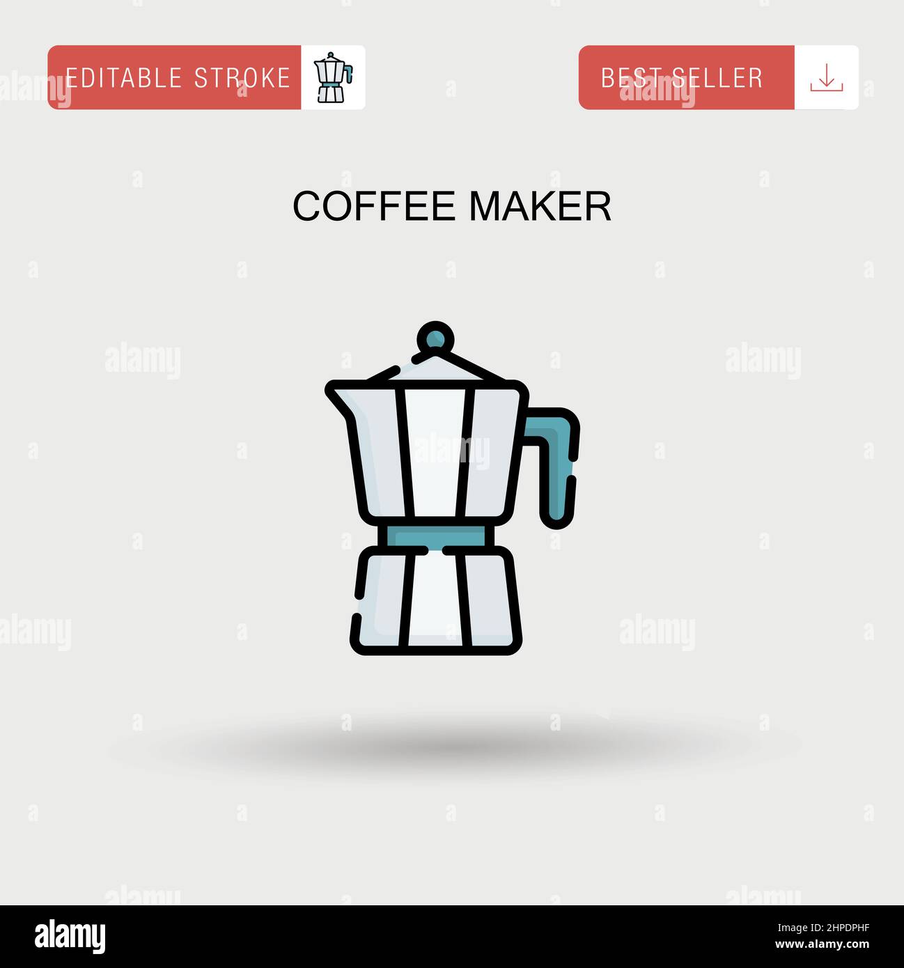 Coffee maker Simple vector icon Stock Vector Image & Art - Alamy
