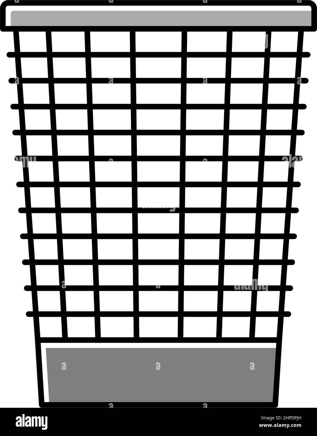 mesh wastebasket trash color icon vector illustration Stock Vector ...