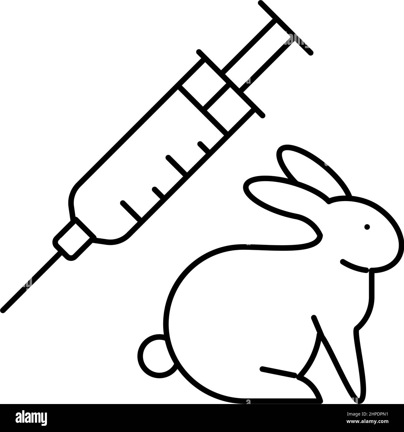 syringe animal line icon vector illustration Stock Vector Image & Art ...
