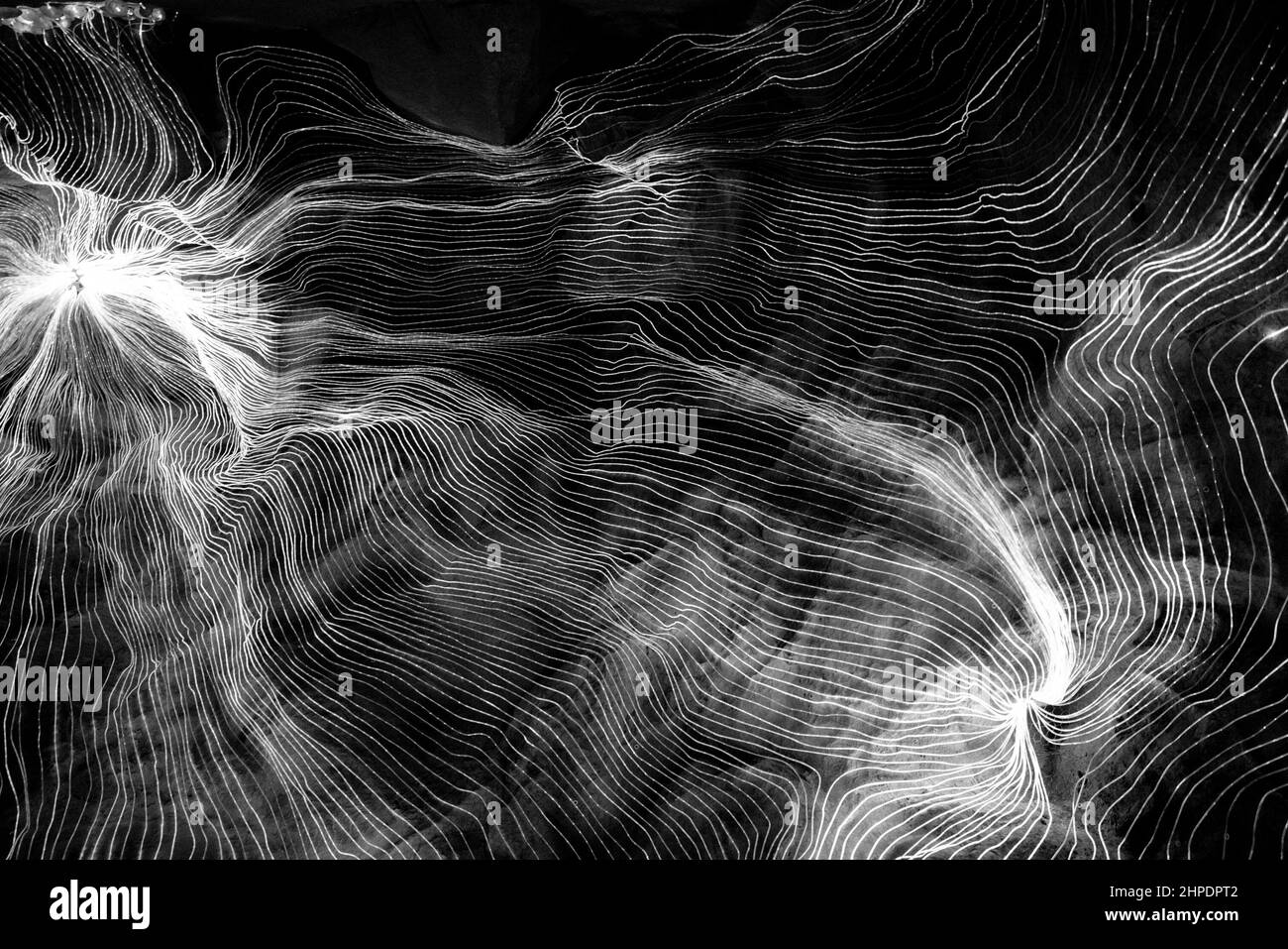 Abstract structure with connecting dots Black and White Stock Photos ...