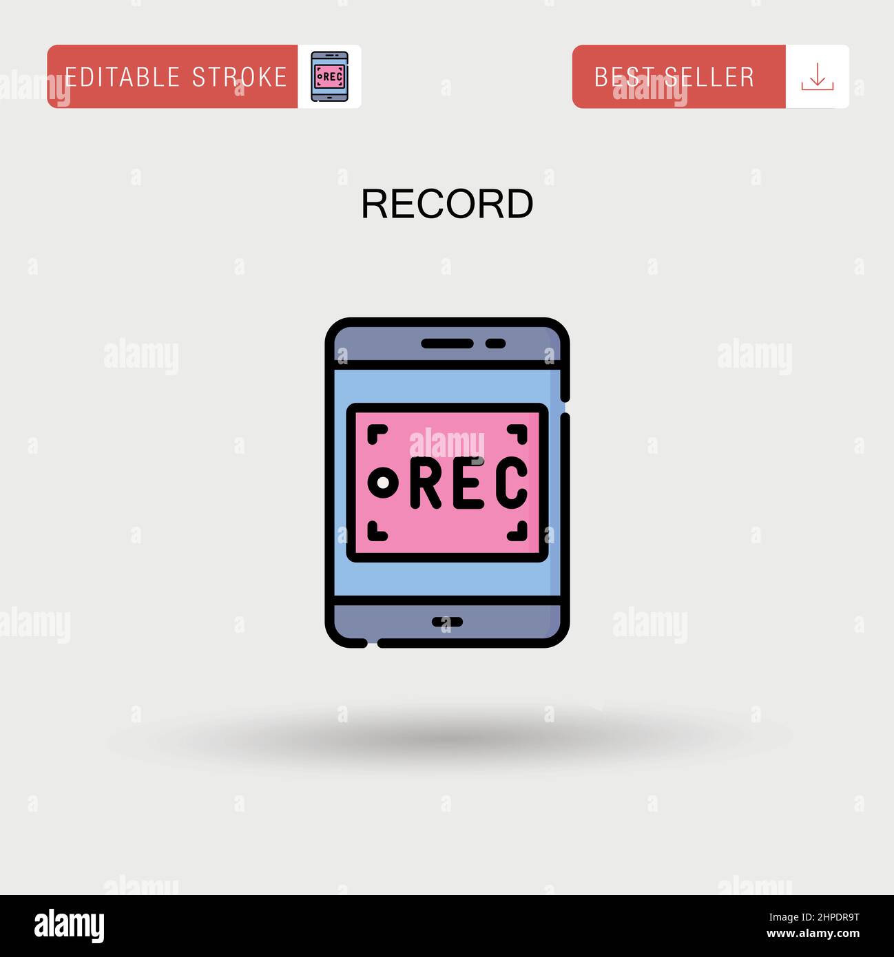 Record Simple vector icon Stock Vector Image & Art - Alamy