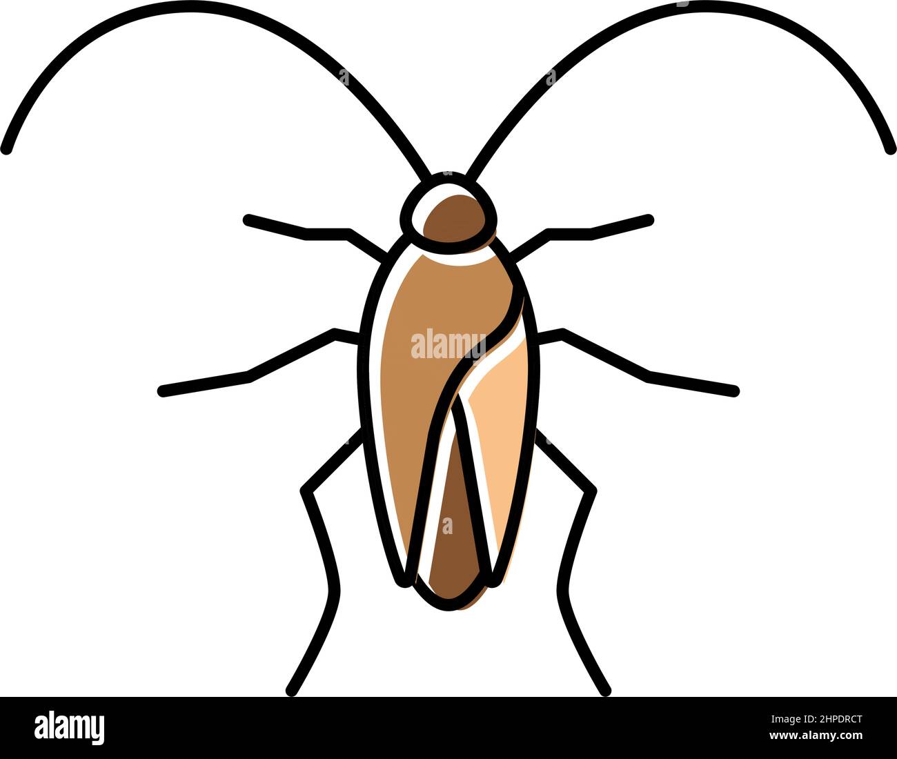 cockroach insect color icon vector illustration Stock Vector Image ...