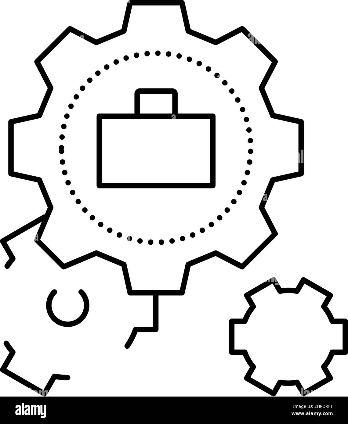 mechanical gears line icon vector illustration Stock Vector Image & Art ...