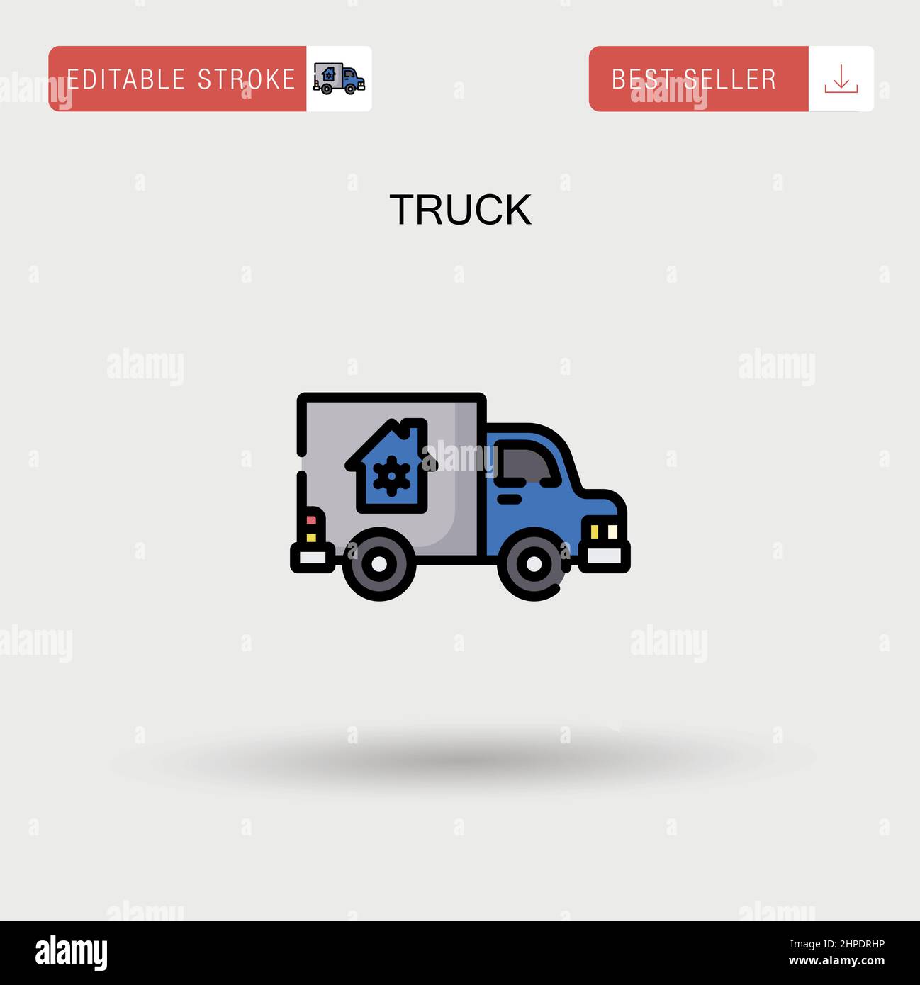 Truck Simple vector icon Stock Vector Image & Art - Alamy