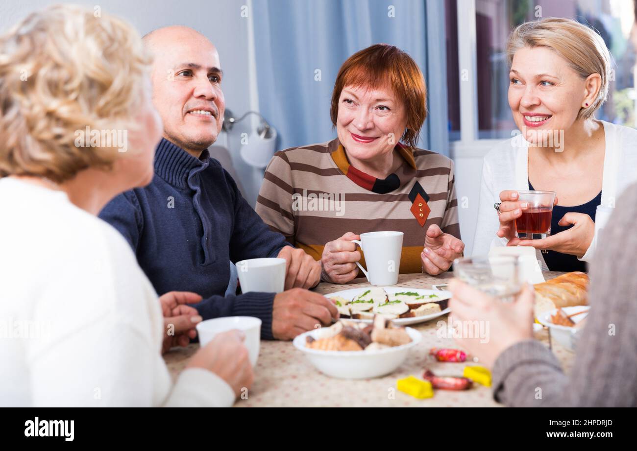 Ordinary mature people friends hi-res stock photography and images - Alamy