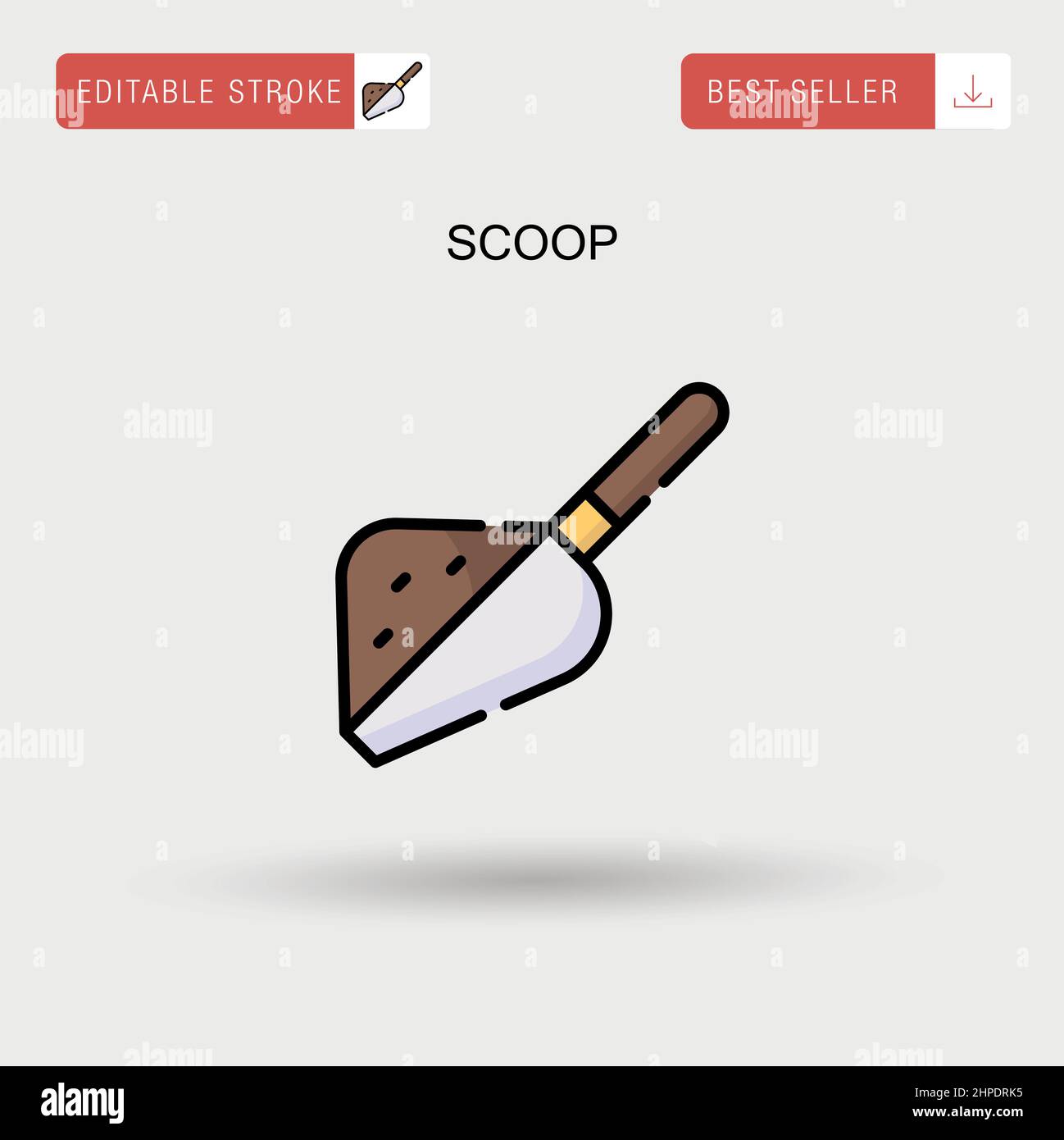 Icecream scoop isolated Stock Vector Images - Alamy