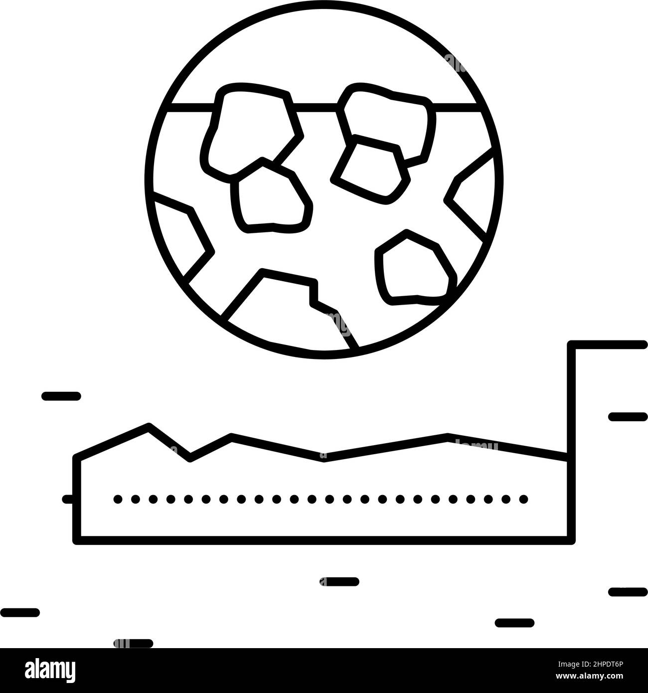 gravel stone road layer line icon vector illustration Stock Vector ...