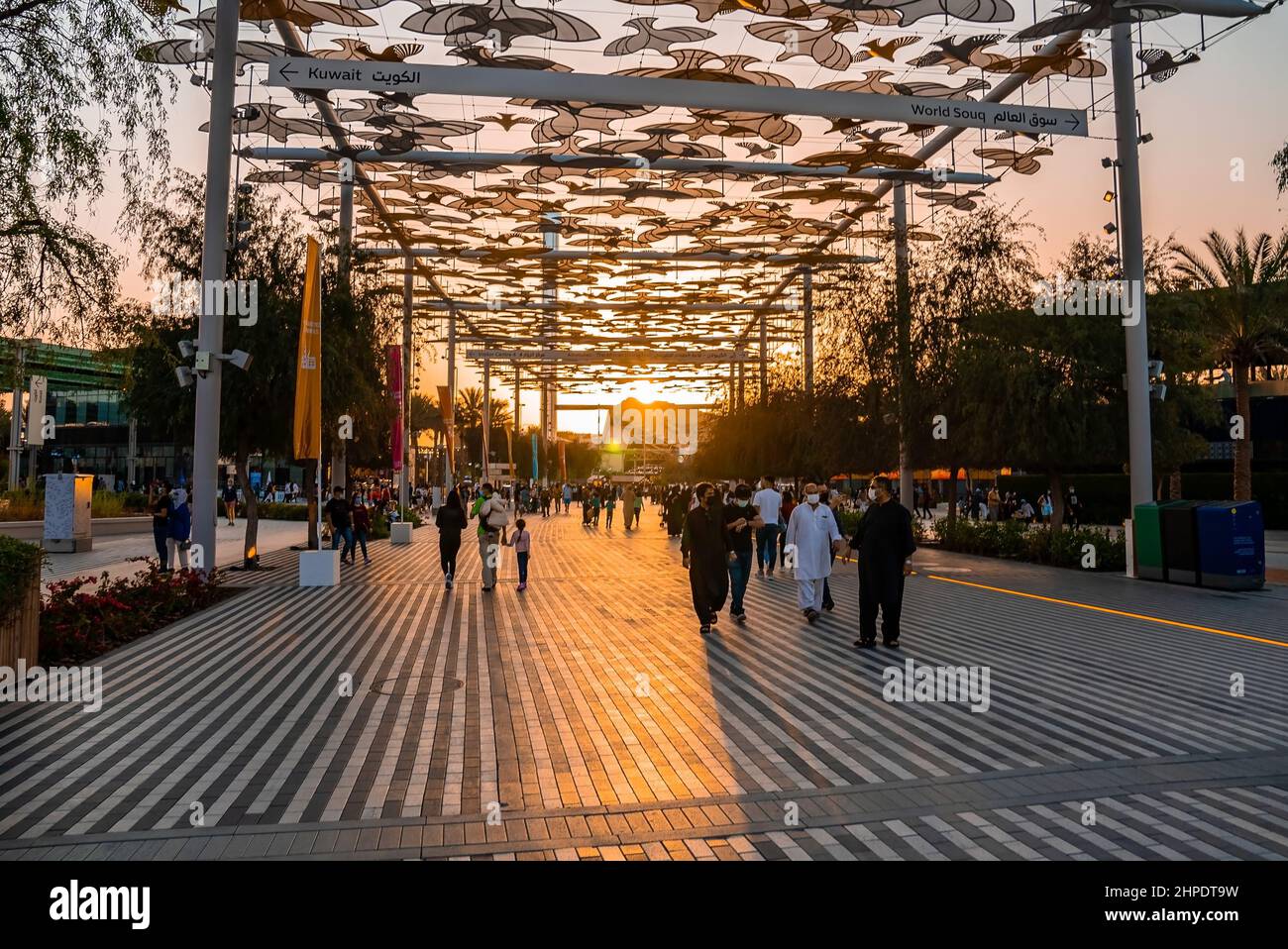 Dubai Expo 2020 exhibition show with many amazing pavilions Stock Photo ...