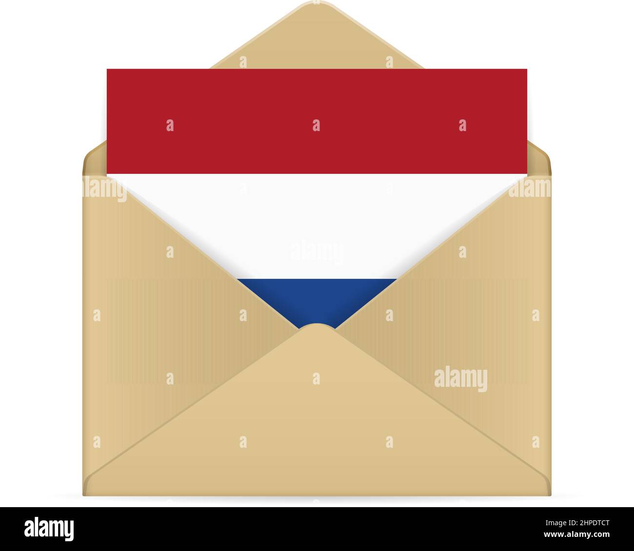 Envelope with Netherlands flag on a white background. Vector ...