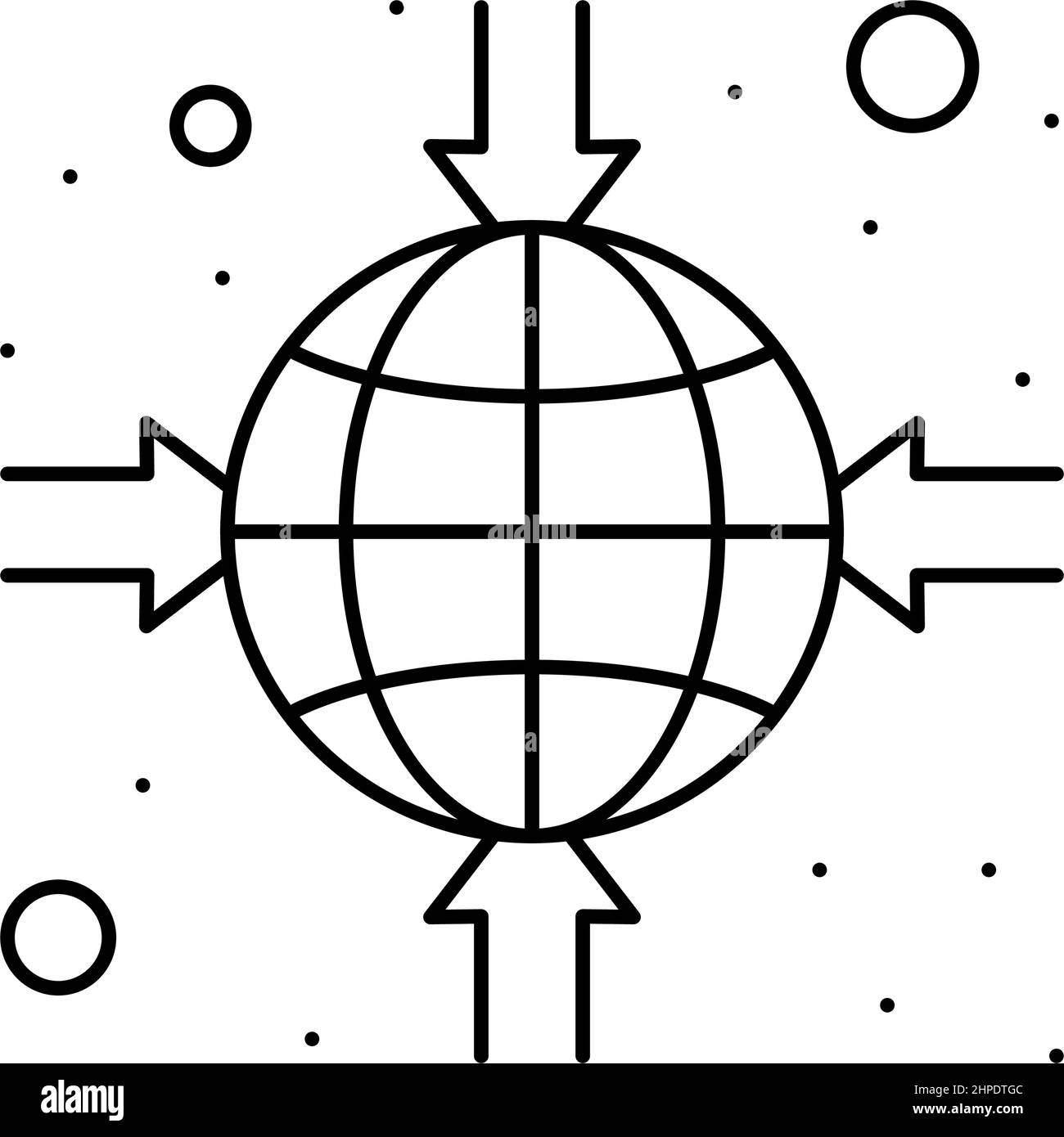 planet target line icon vector illustration Stock Vector Image & Art ...