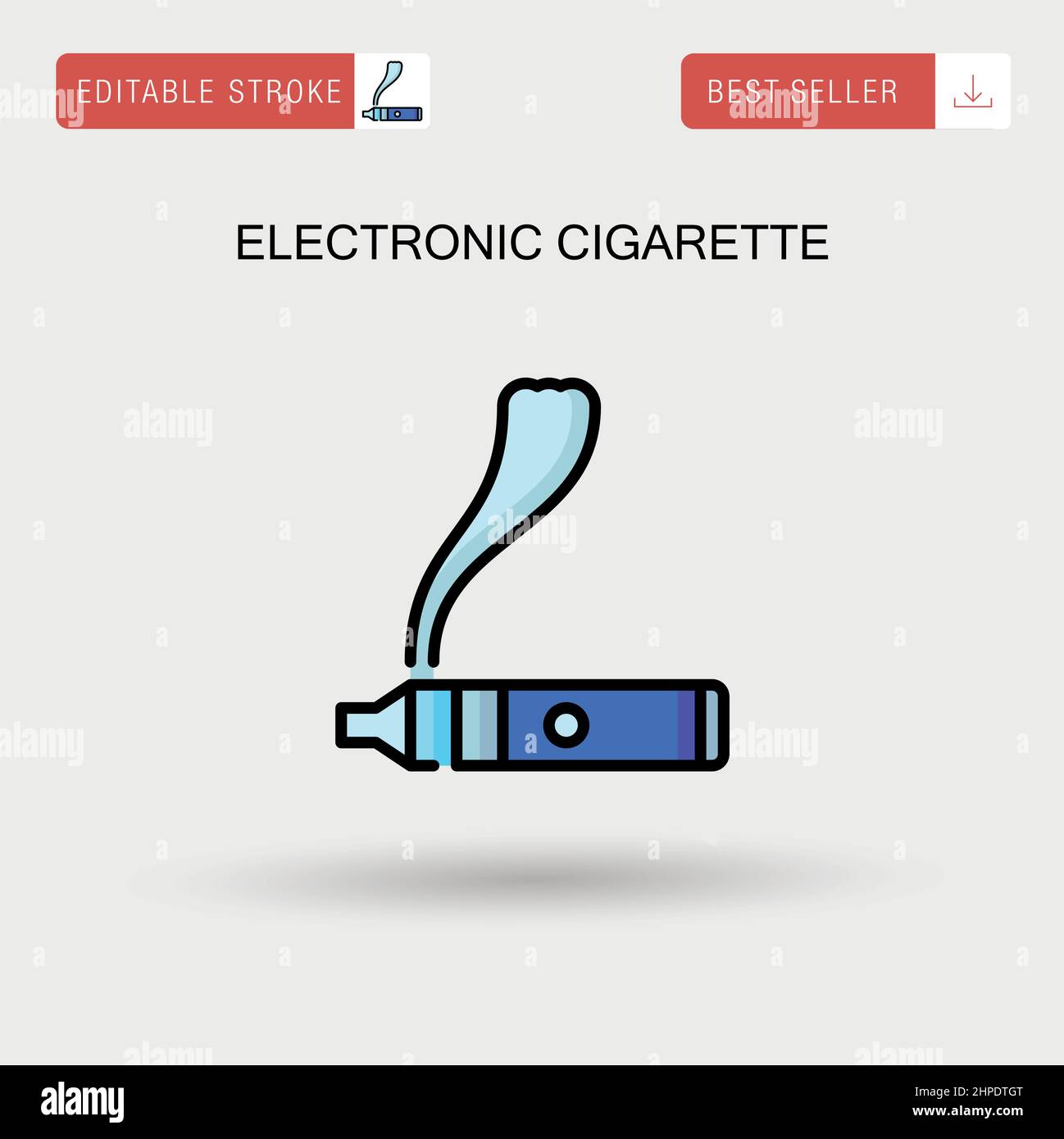 Electronic cigarette Simple vector icon Stock Vector Image & Art - Alamy