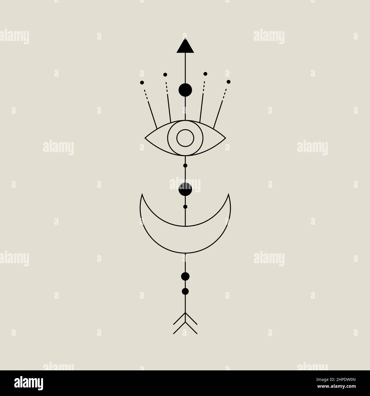 Moon arrow line Stock Vector Images - Alamy