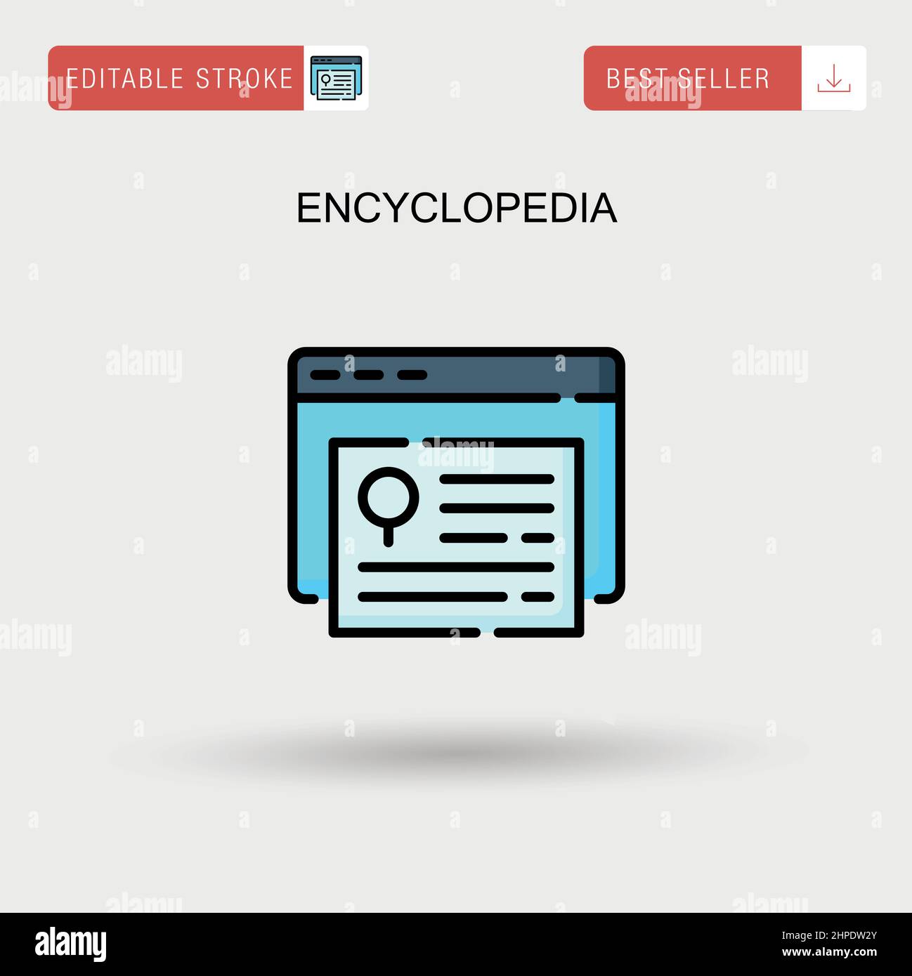 Encyclopedia Simple vector icon Stock Vector Image & Art - Alamy