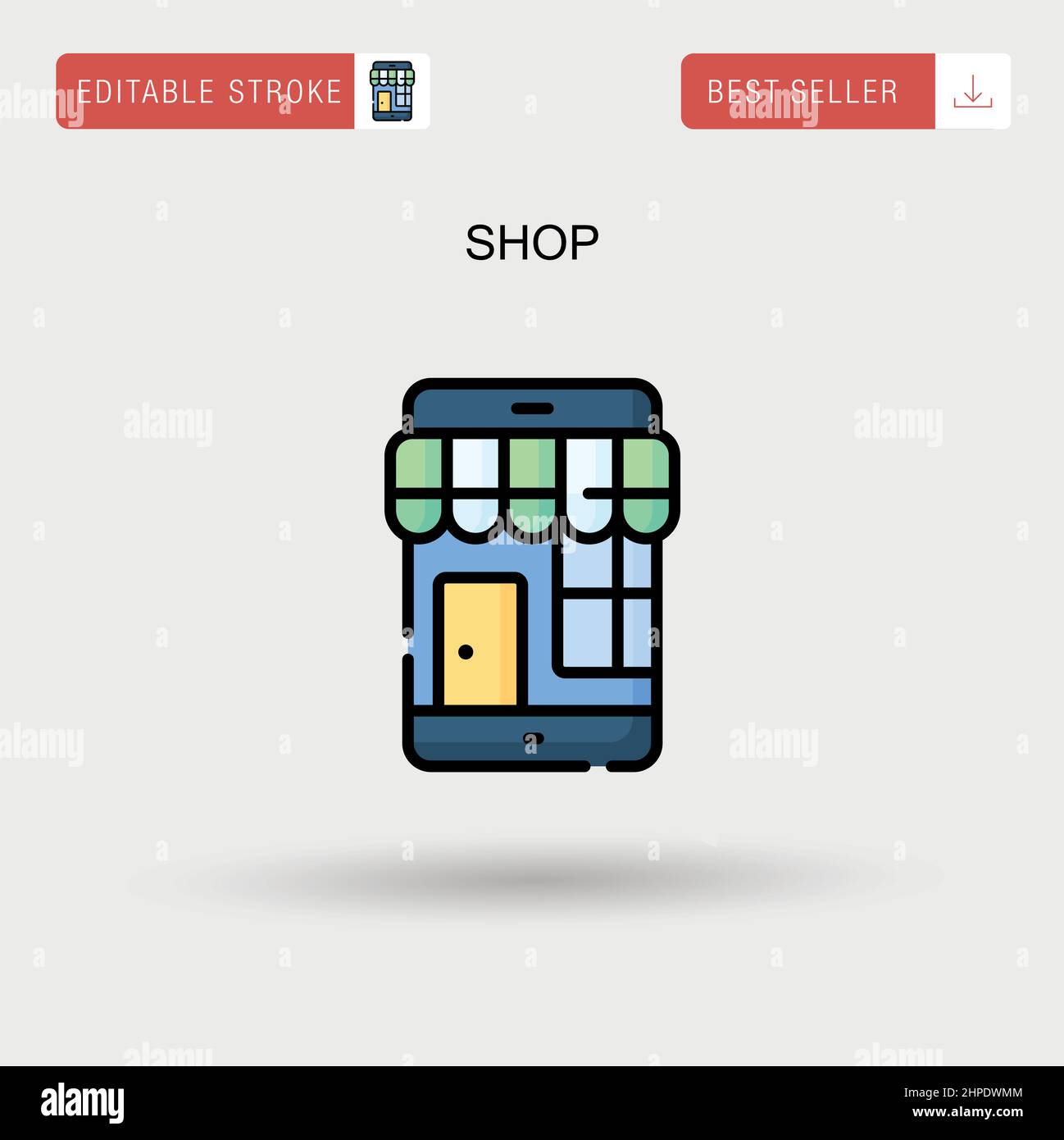 Trade business shop design Stock Vector Images - Alamy