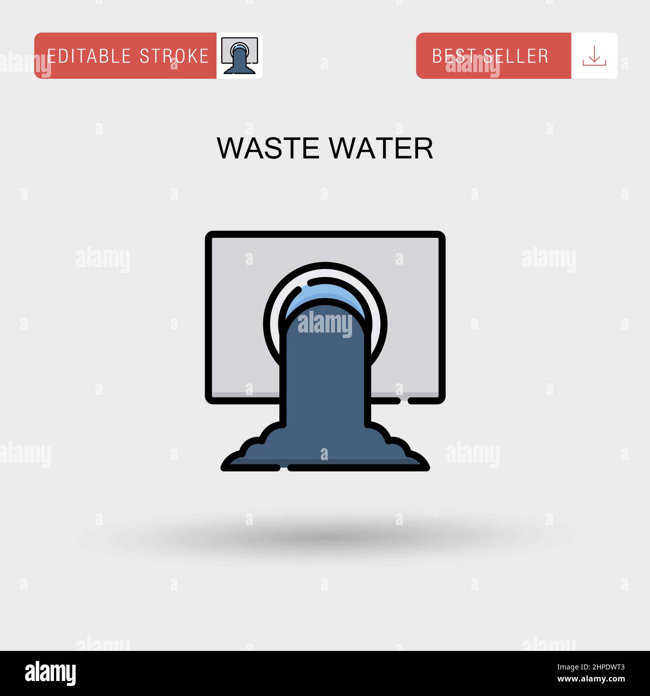 Waste water Simple vector icon Stock Vector Image & Art - Alamy