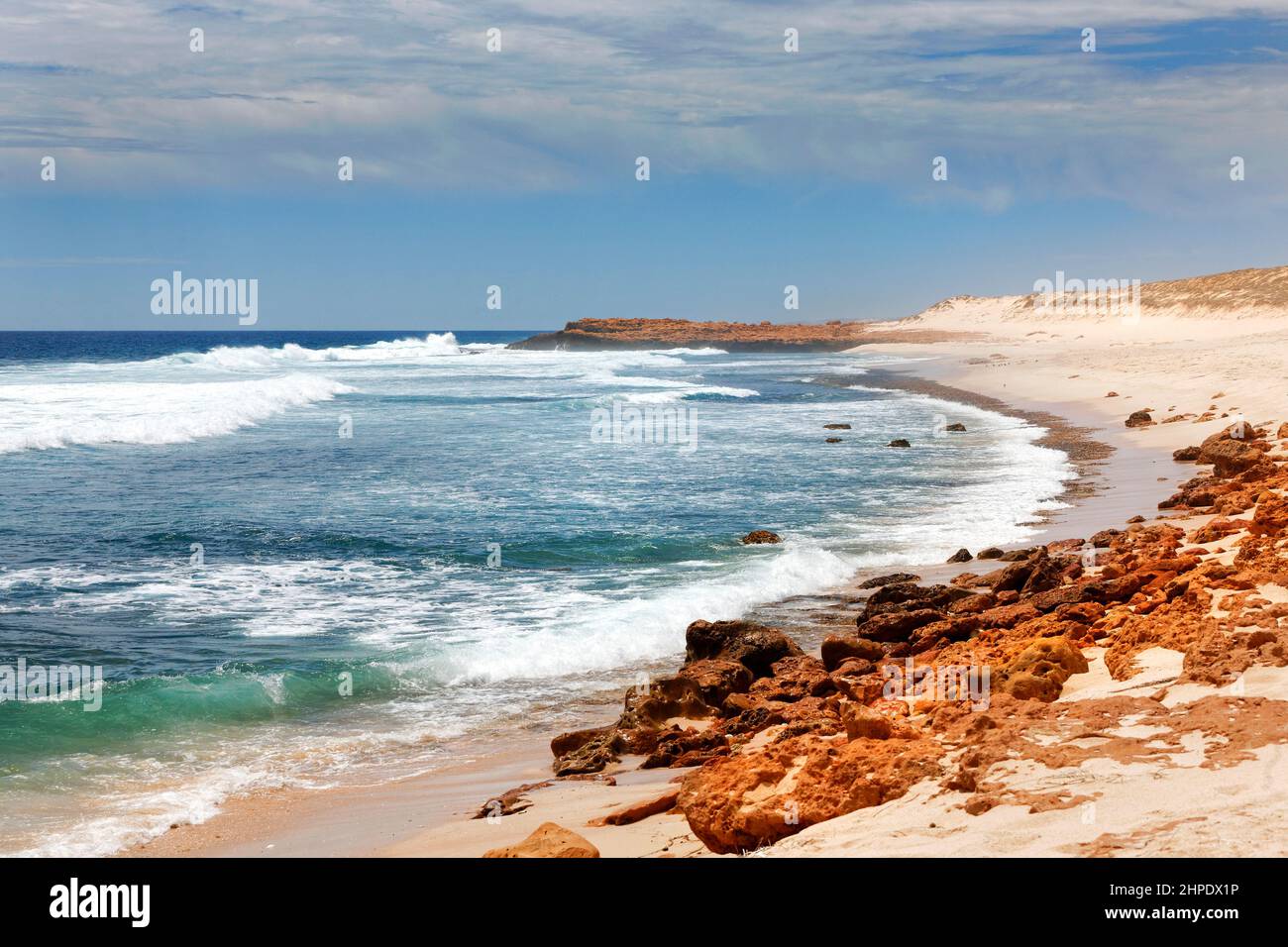 Coastal beach scene, Macleod, Northwest, Western Australia Stock Photo ...