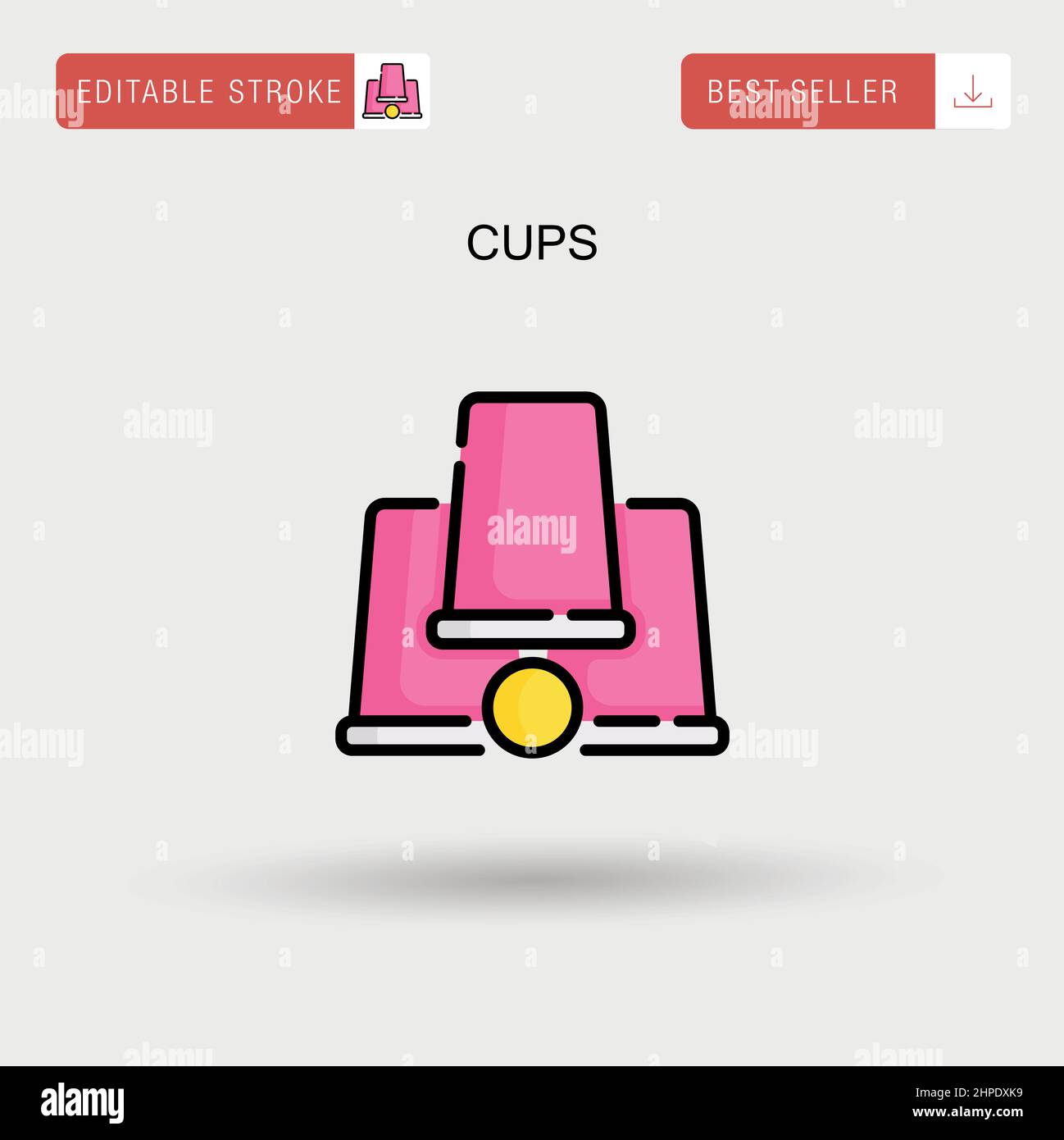 Cups Simple vector icon Stock Vector Image & Art - Alamy