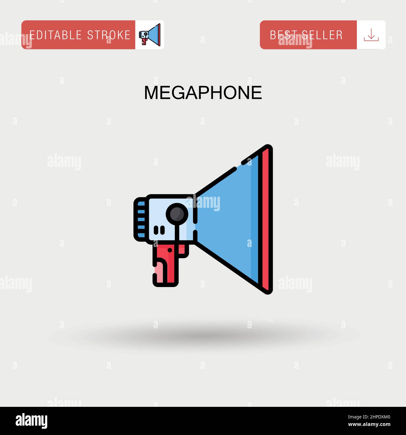 Megaphone white background Stock Vector Images - Alamy