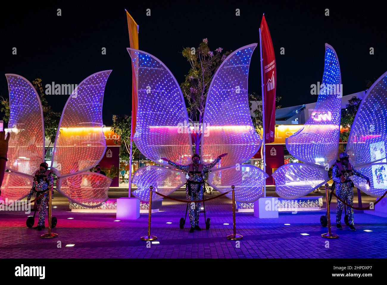 Dubai Expo 2020 exhibition show with many amazing pavilions Stock Photo ...