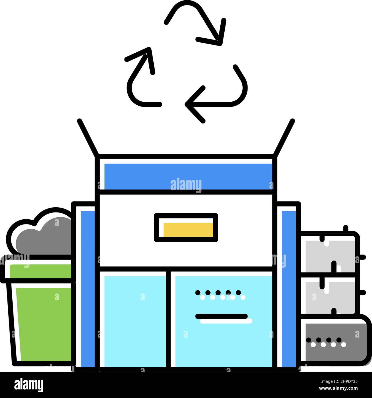 waste recycling color icon vector illustration Stock Vector Image & Art ...