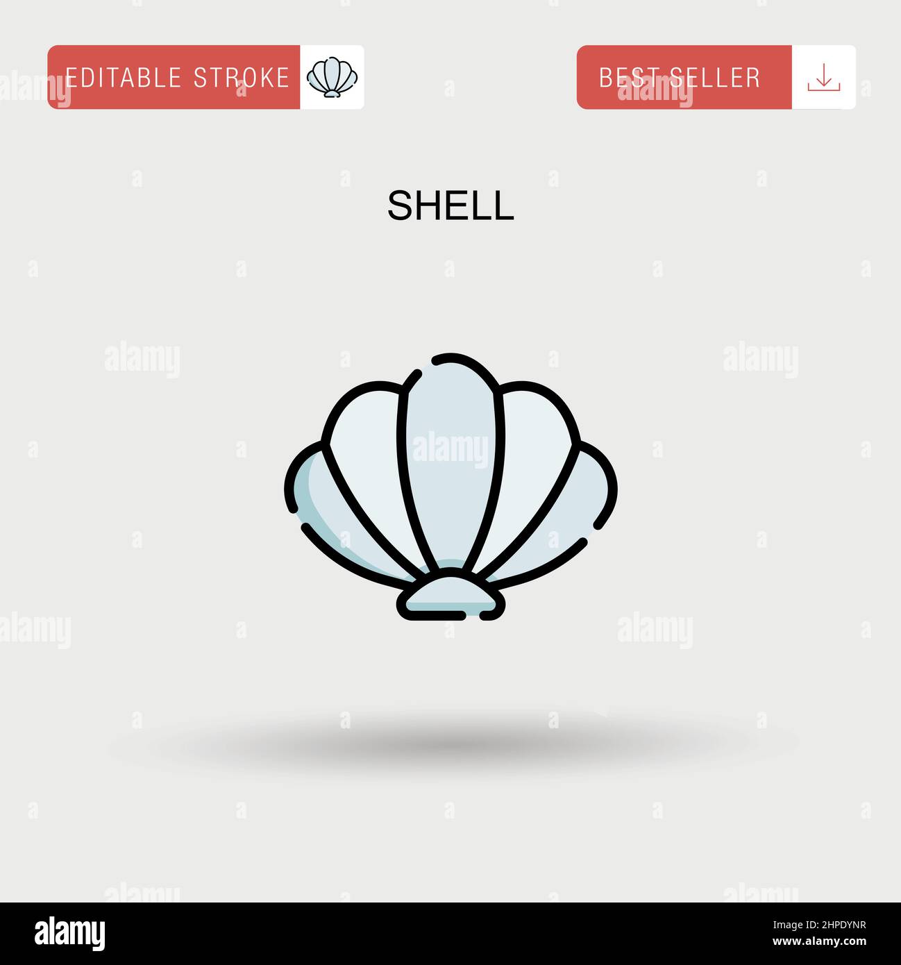 Sea snail shell white Stock Vector Images - Alamy