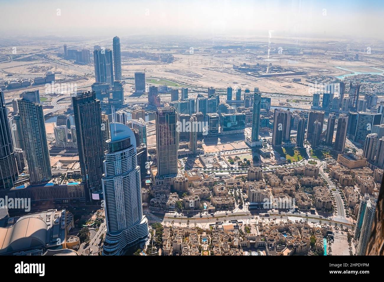 Amazing Dubai skyline view from above, UAE Stock Photo - Alamy