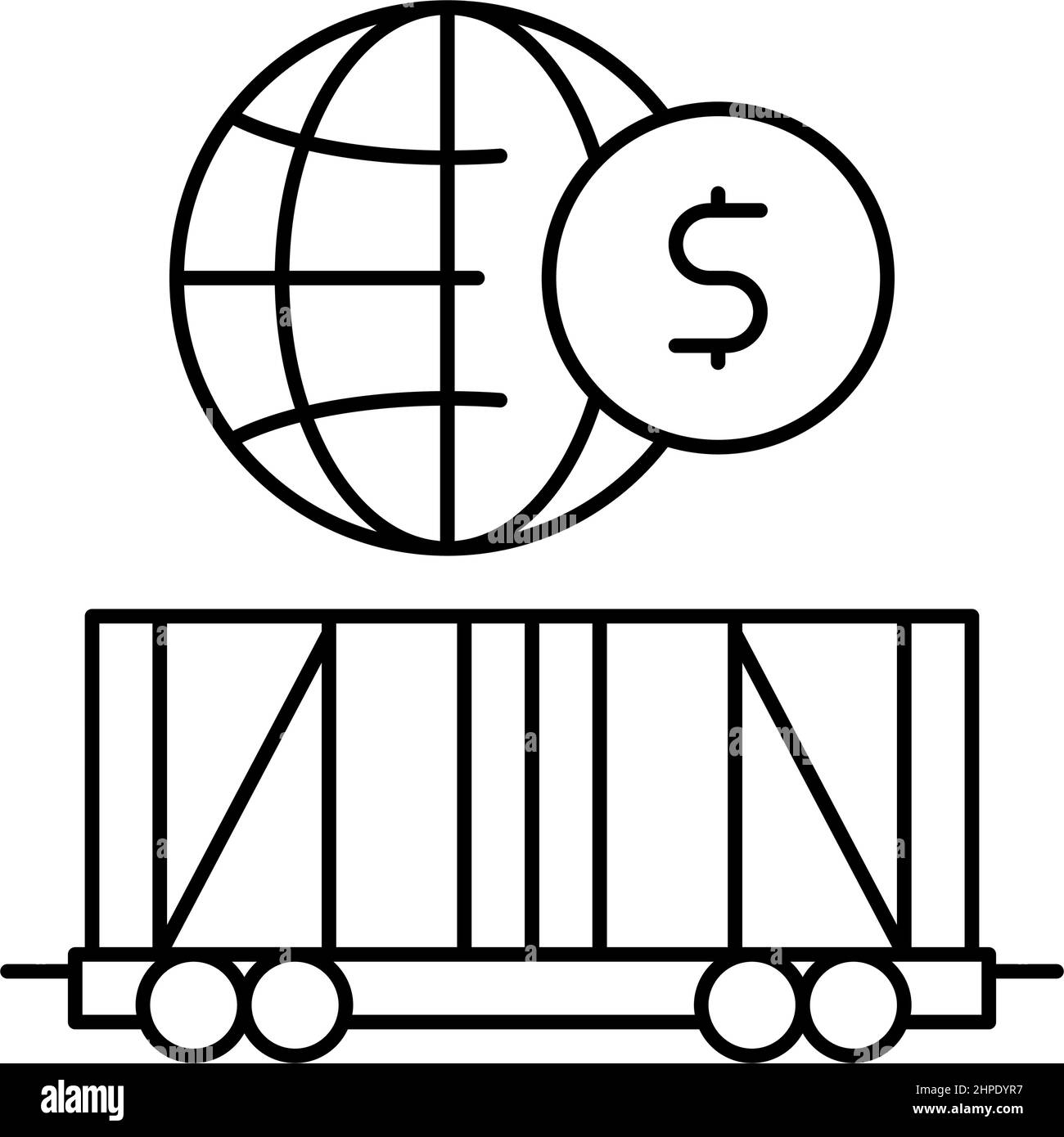 Train location icon outline Cut Out Stock Images & Pictures - Alamy